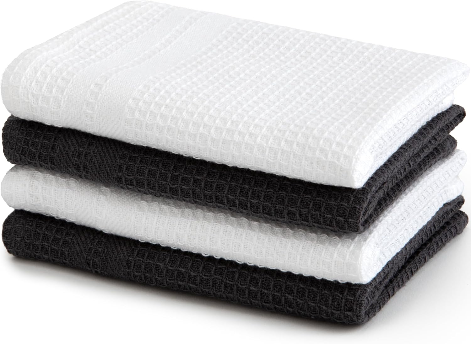 Amazon.com: Sticky Toffee Waffle Dishcloths 100% Cotton, Set of 4, Gray ...