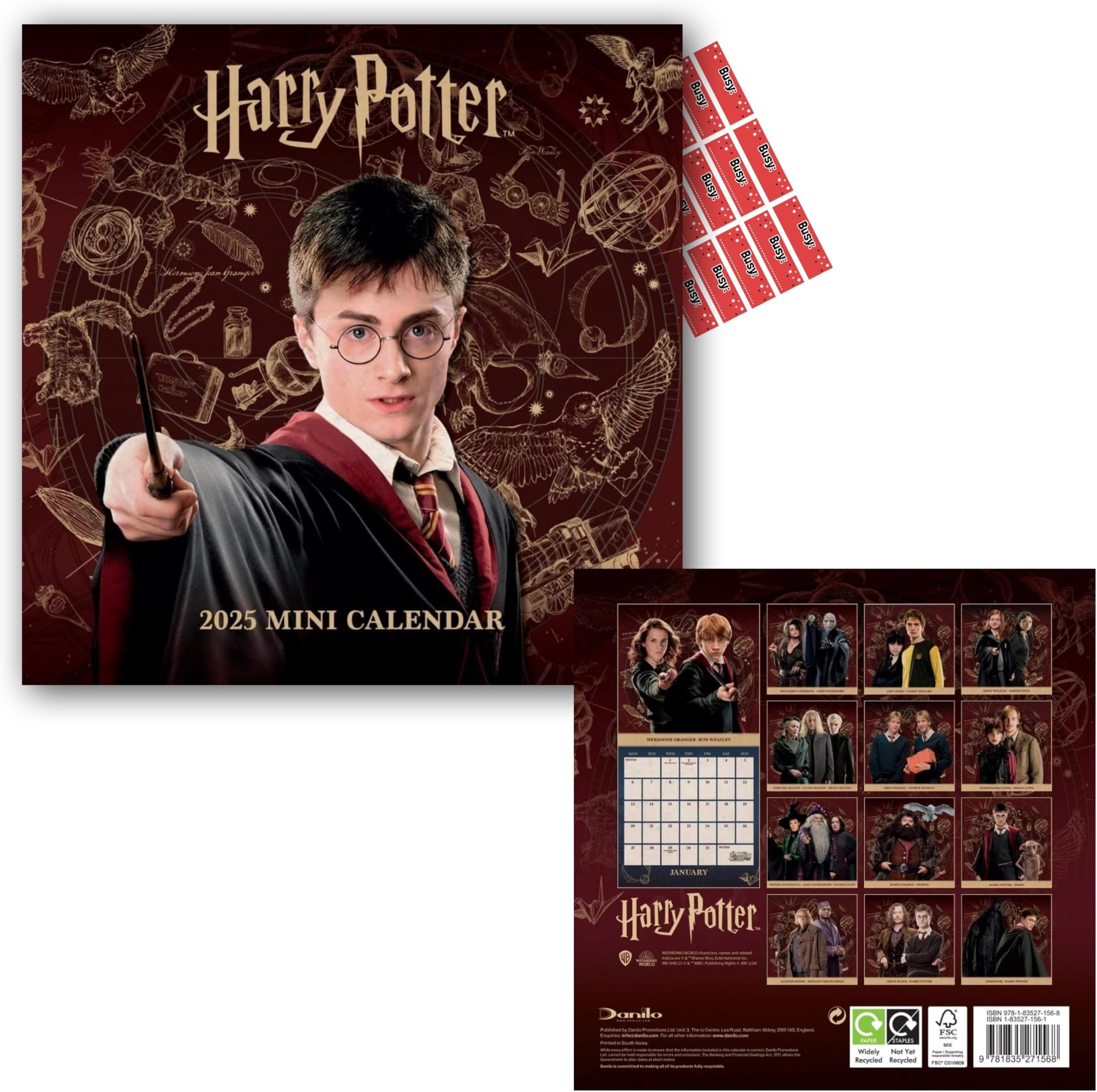 2025 Calendar Harry Potter Change it Up Month to View A3 Calendar ...