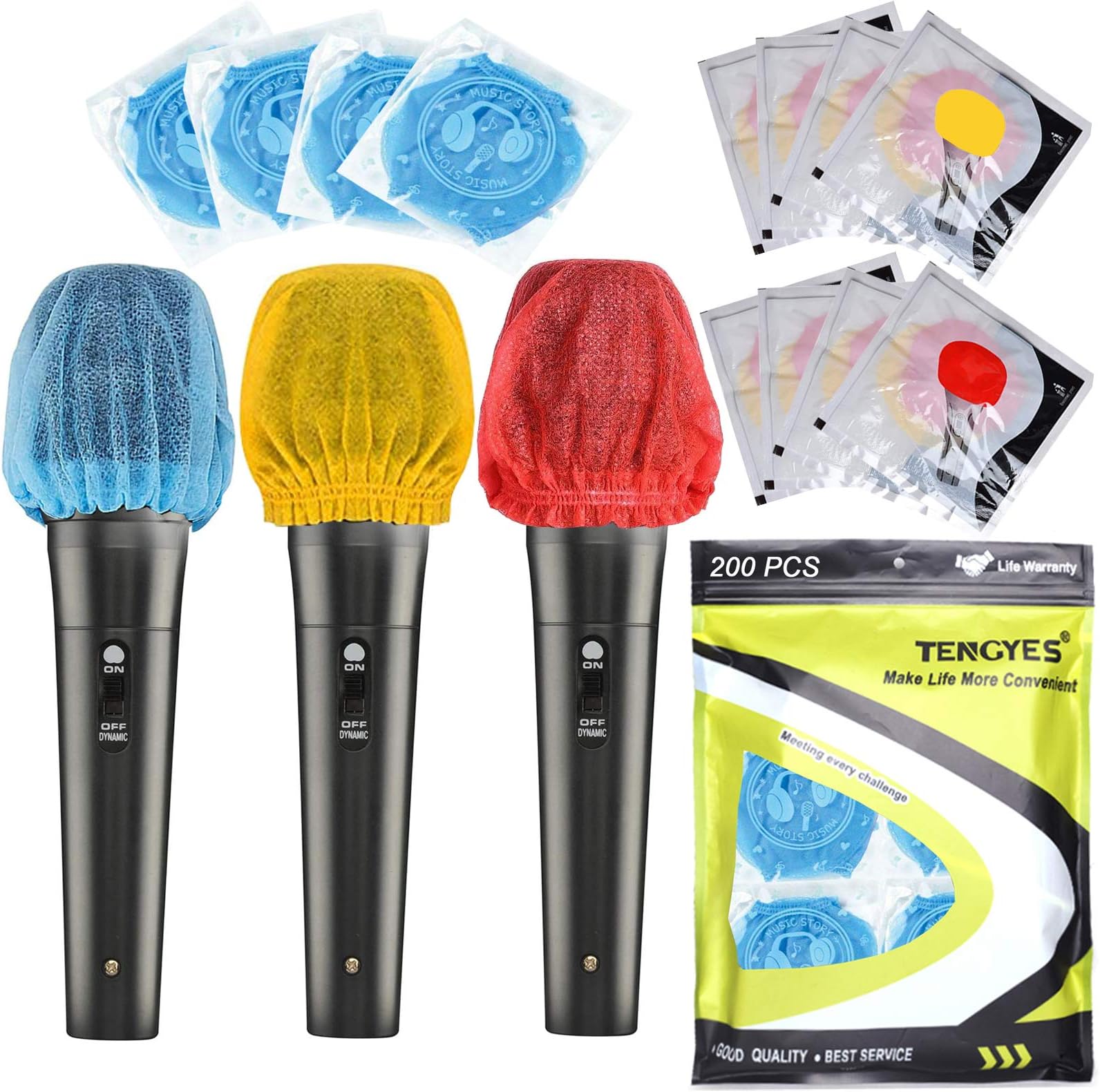 Amazon.com: LENITH 100 Count Microphone Cover Removal Disposable Mike ...