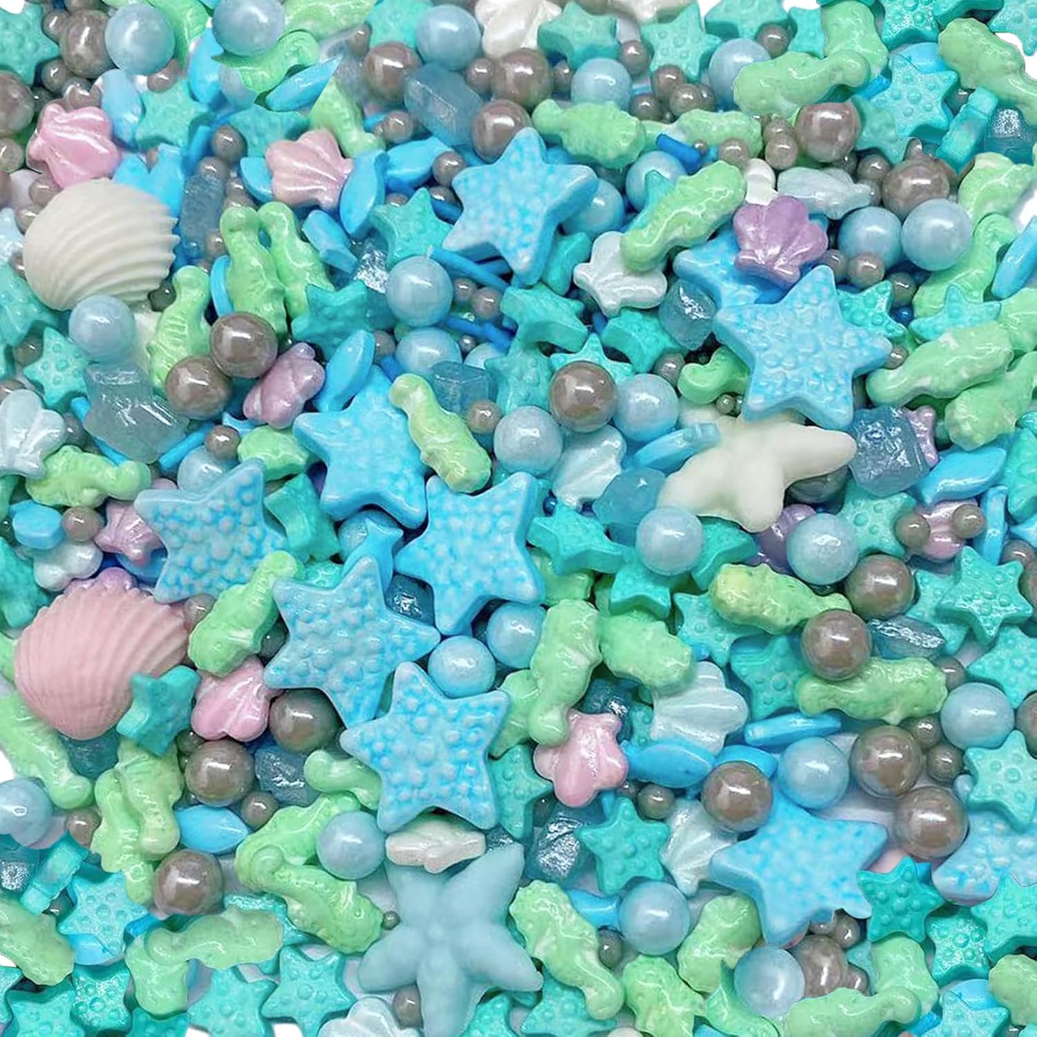 Amazon.com: Sentovac Ocean Sprinkle Edible Cake Decorating Hippocampi ...