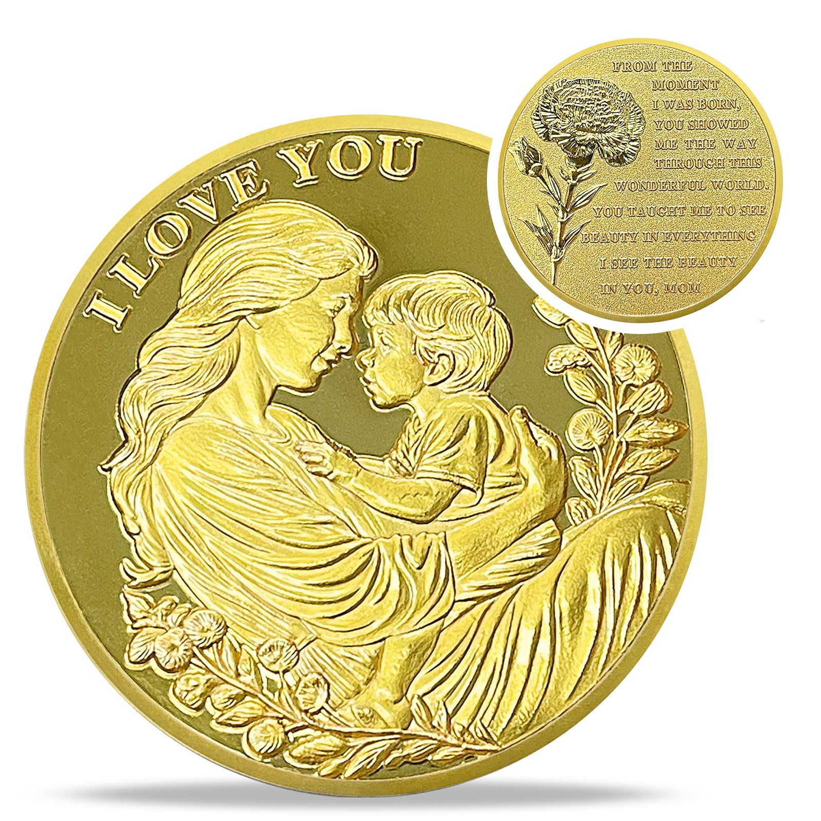 Snapklik.com : Romantic Love Expression Mothers Coin - Carnation I Love ...