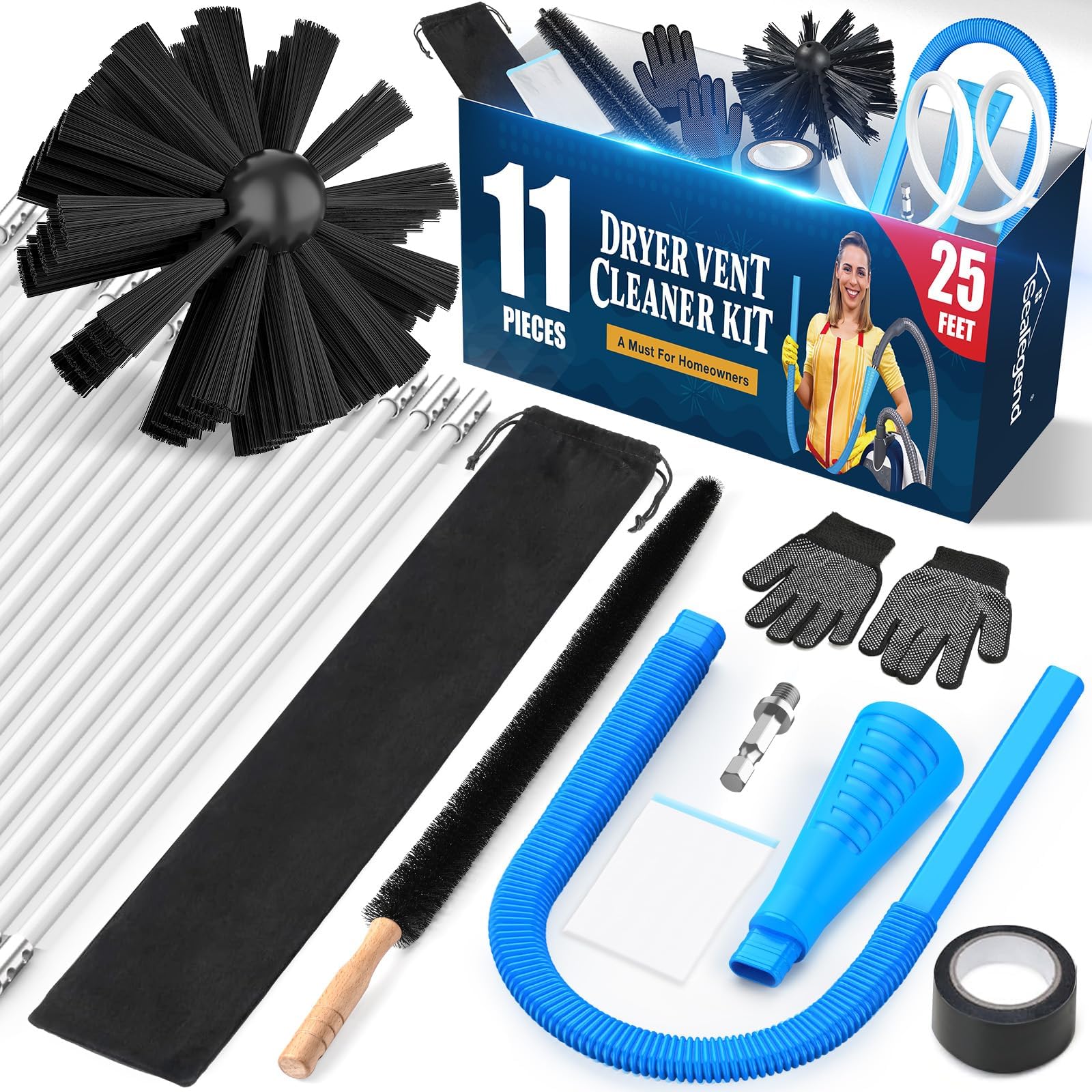 Amazon.com: The Professional Dryer Vent Cleaner Kit -(20-Feet ...