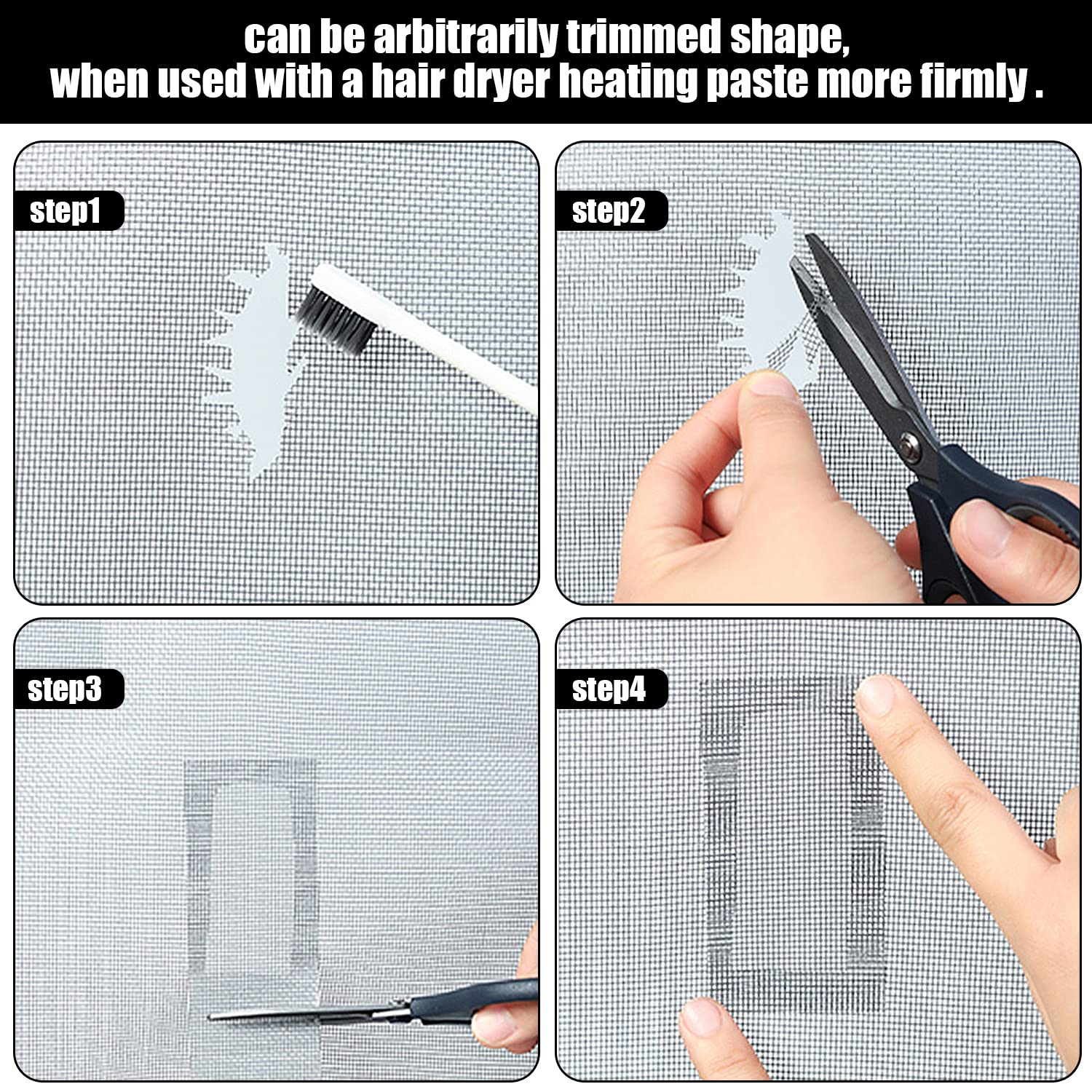 Snapklik.com : 32PCS Window Screen Repair Kit, Adhesive Screen Door ...