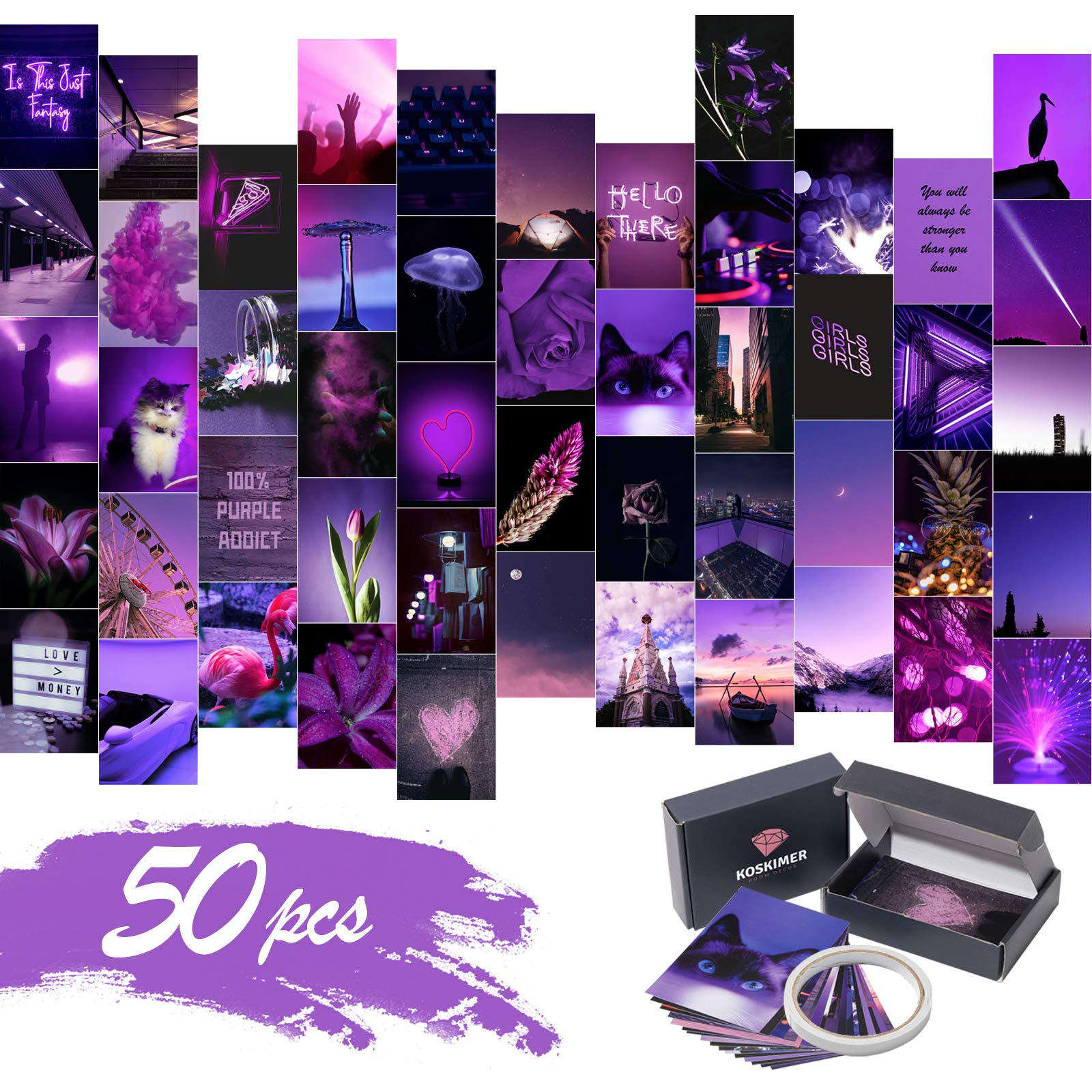 Koskimer Wall Collage Kit For Teens 50 Pcs Aesthetic Photo | Desertcart ...