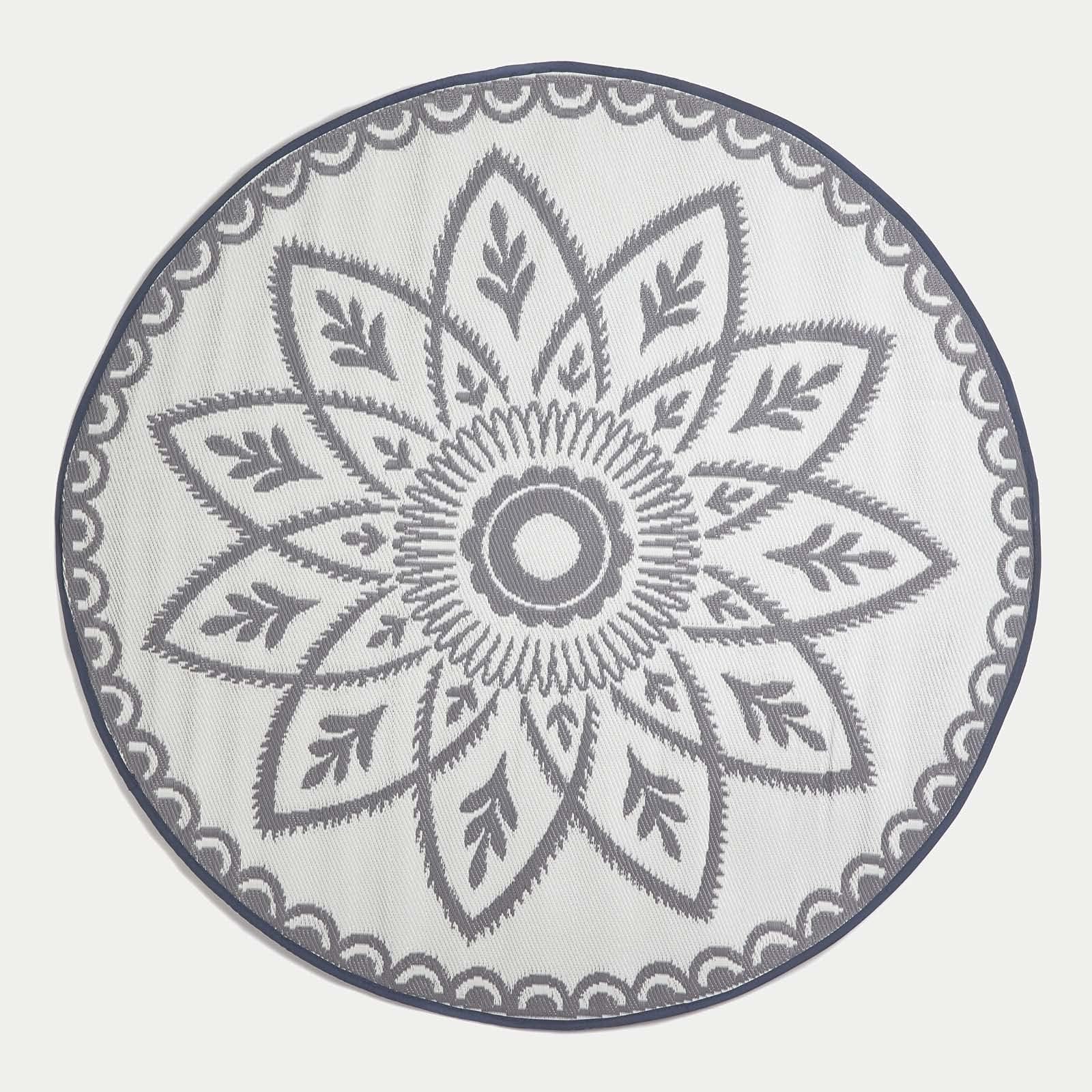 rightclick Round Outdoor Rug Reversible Outside Rug For Garden Patio ...