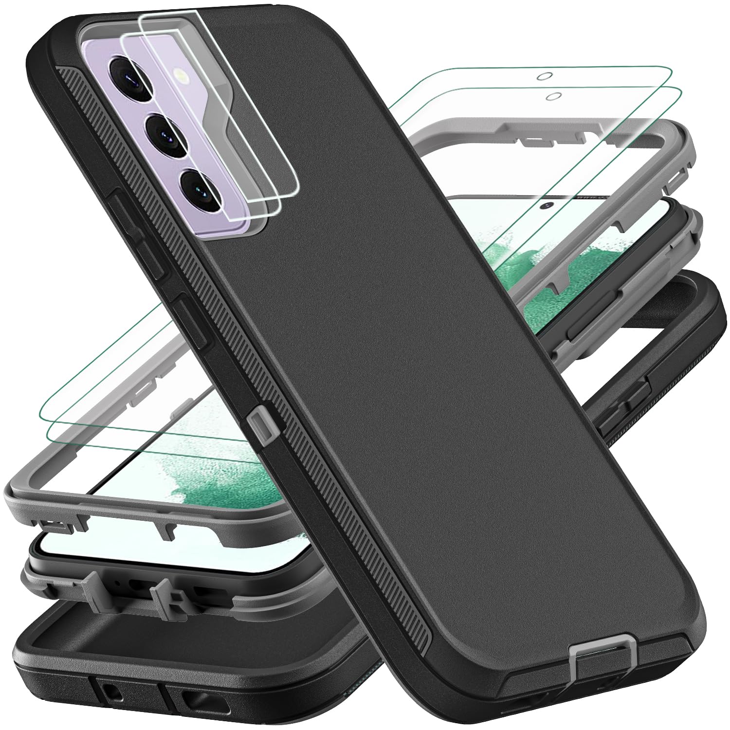 Amazon.com: YKHJKLEC for Samsung Galaxy S22 Plus Case, with 2Pcs [Self Healing Flexible TPU ...