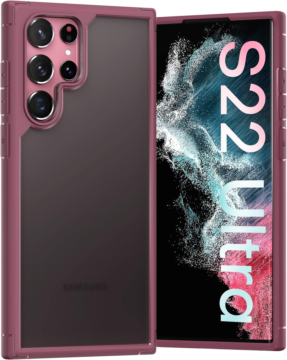 TOCOL 1+2 Pack Designed for Samsung Galaxy S22 Ultra Case, with 2 Pack ...