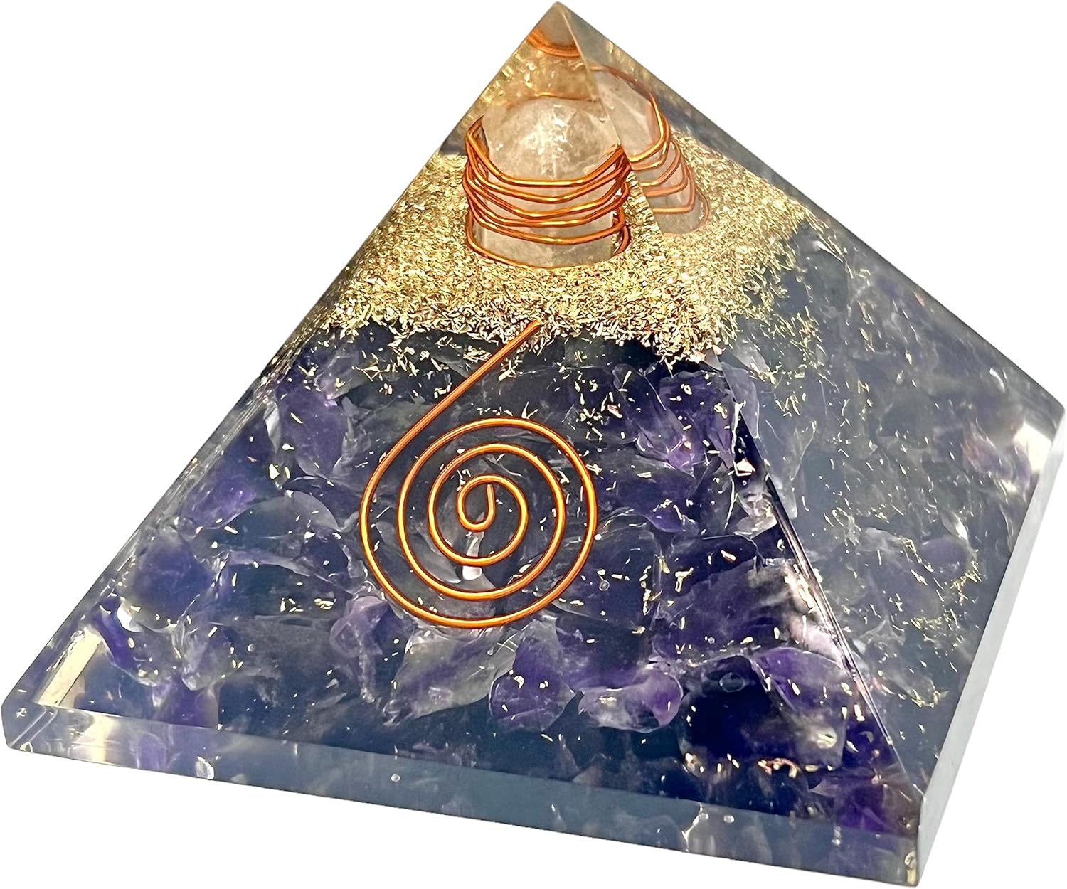 Amazon.com: ANAYA AGATE Large Orgone Pyramid Amethyst Crystal ...
