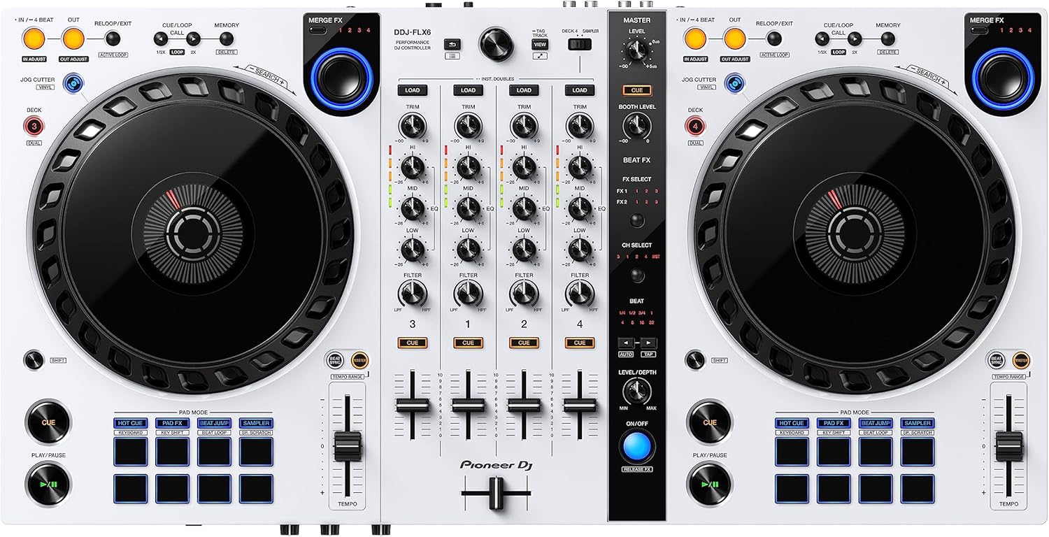 Amazon.com: Pioneer DJ DDJ-FLX6 4-deck Rekordbox and Serato DJ ...