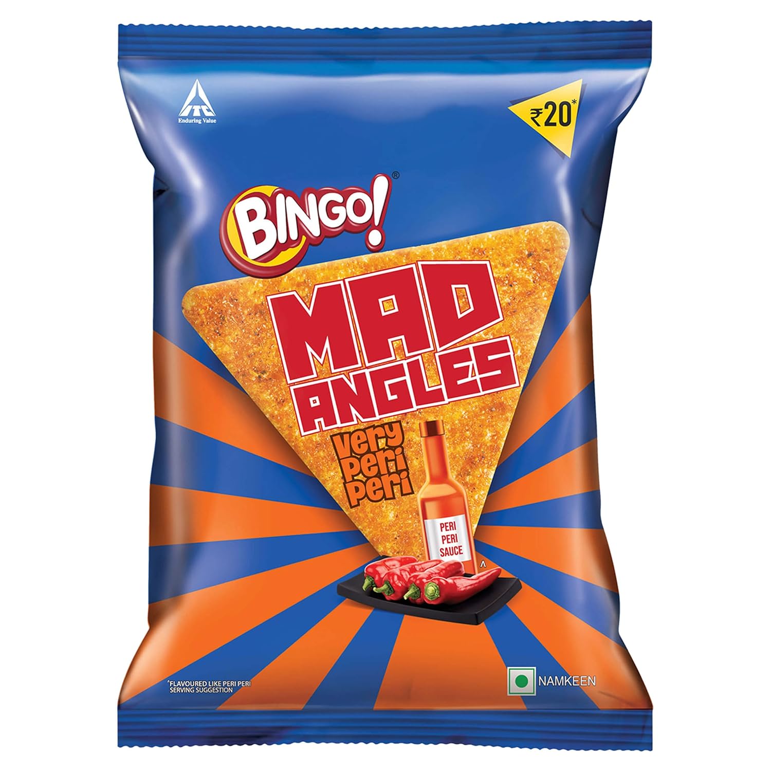 Bingo! Mad Angles Very Peri Peri | Spicy & Crunchy| Premium Corn-Based ...