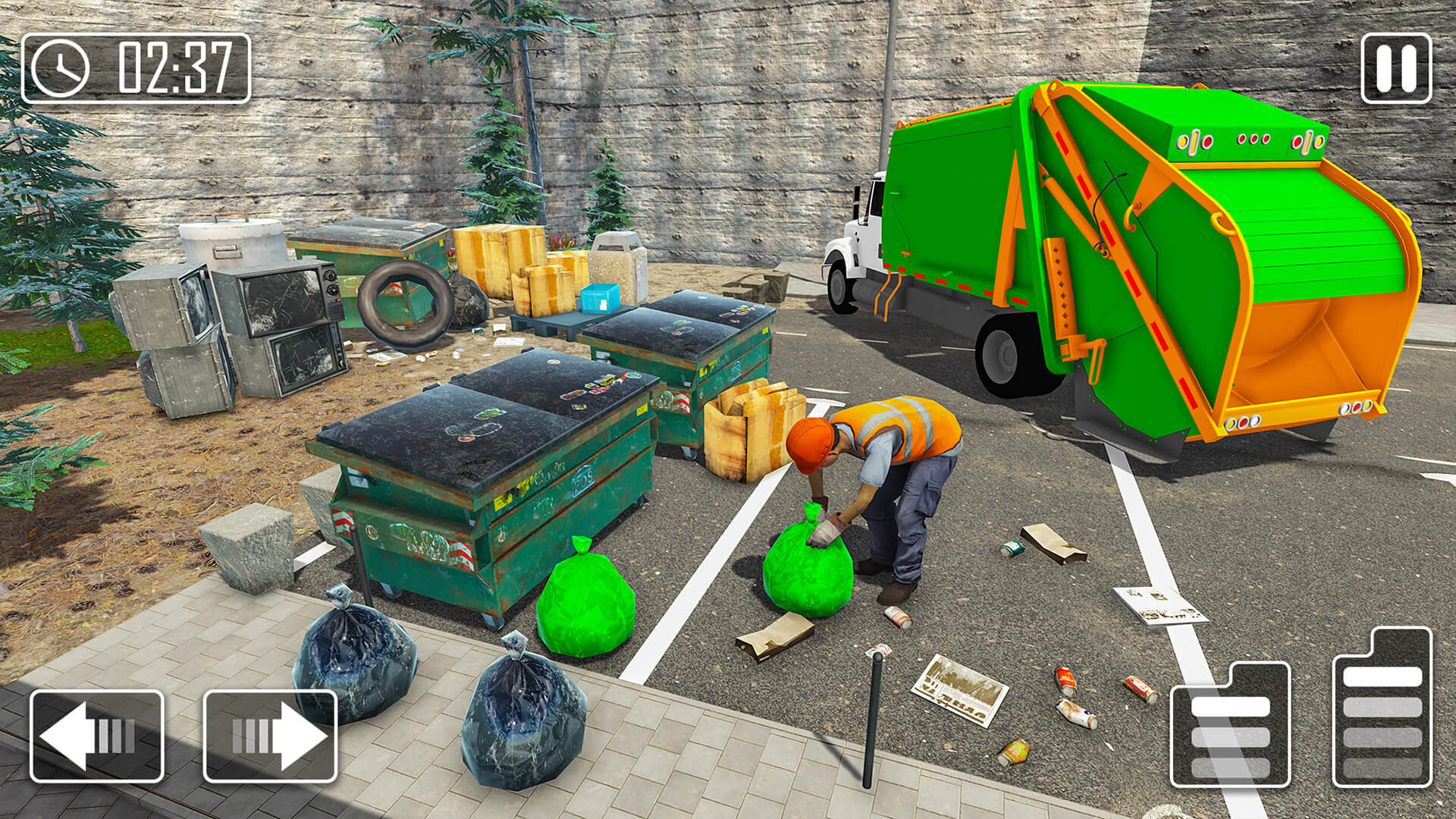 City Garbage Truck Driving Simulator Games 2023: Road Cleaner Dump ...