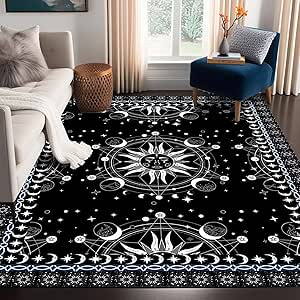 Amazon.com: Sun and Moon Rug Boho Celestial Area Rugs for Bedroom Dorm ...