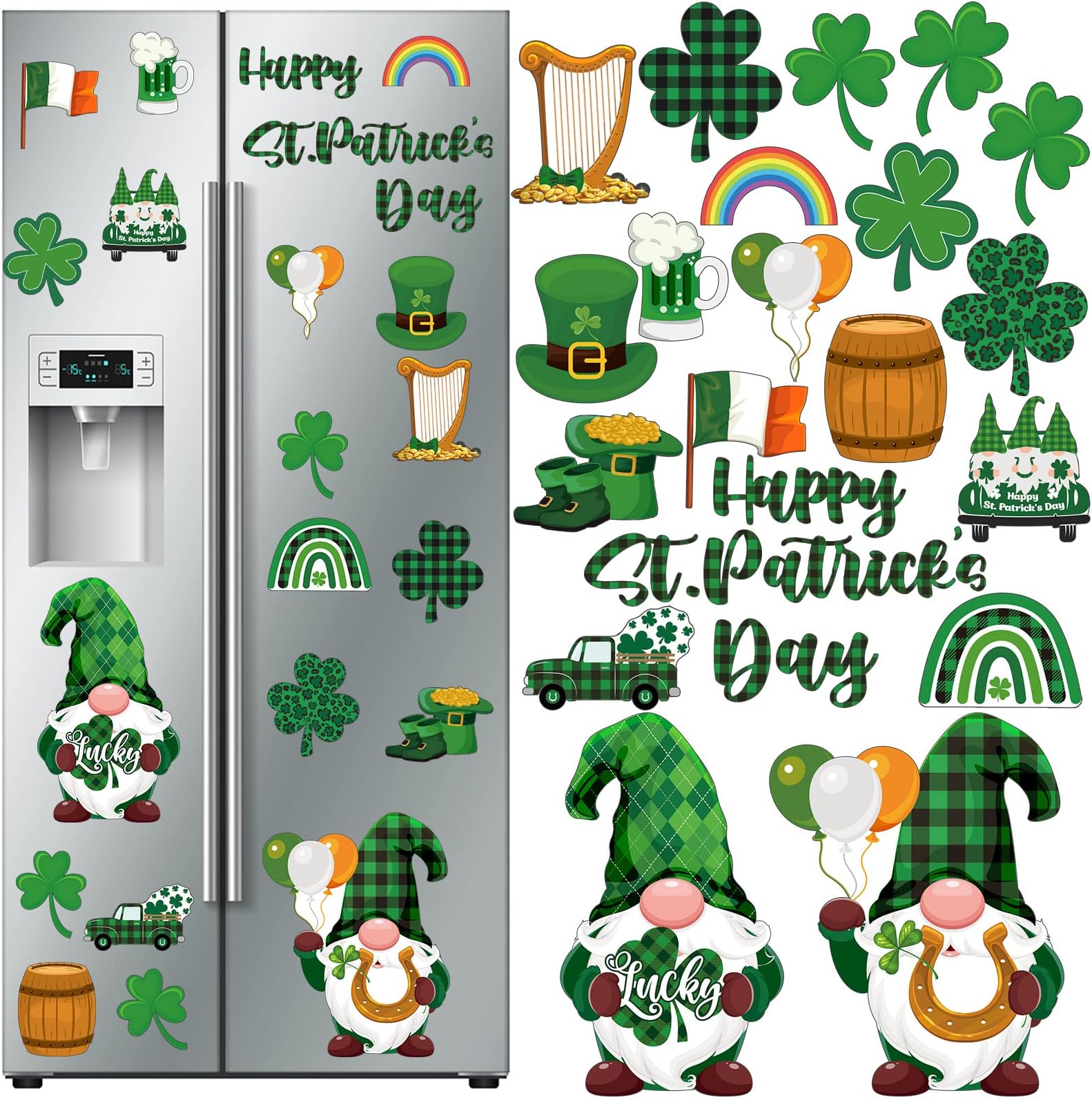 Amazon.com: St. Patrick's Day Magnetic Refrigerator Decoration Car ...
