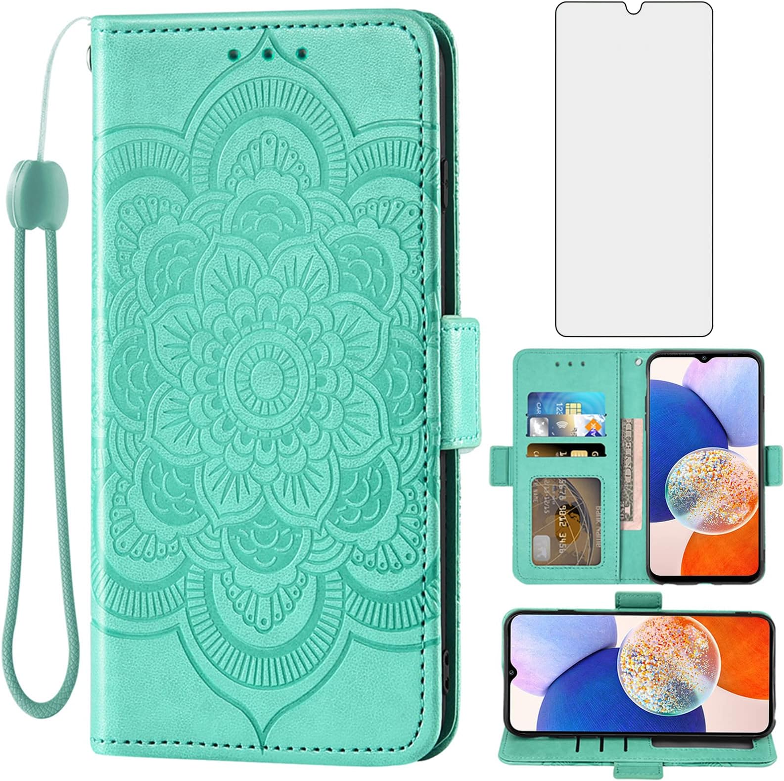 Amazon.com: Asuwish Phone Case for Samsung Galaxy A14 5G Wallet Cover ...