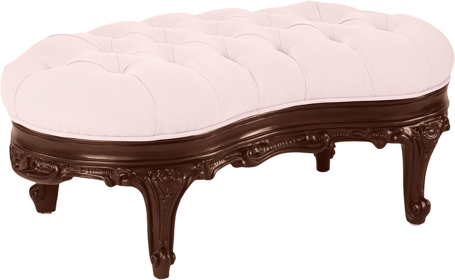 Amazon.com: POLaRT Designs Ottoman with Macaroon Pink Upholstery ...