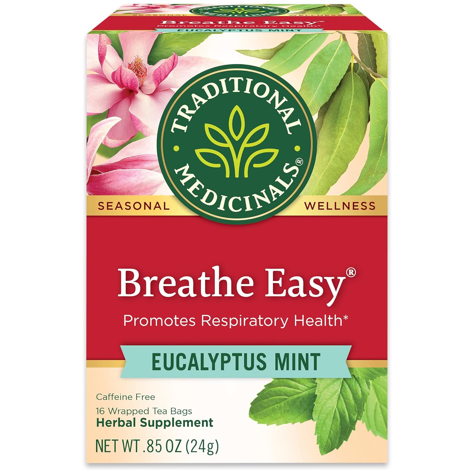Traditional Medicinals Tea, Organic Breathe Easy, Promotes Respiratory ...