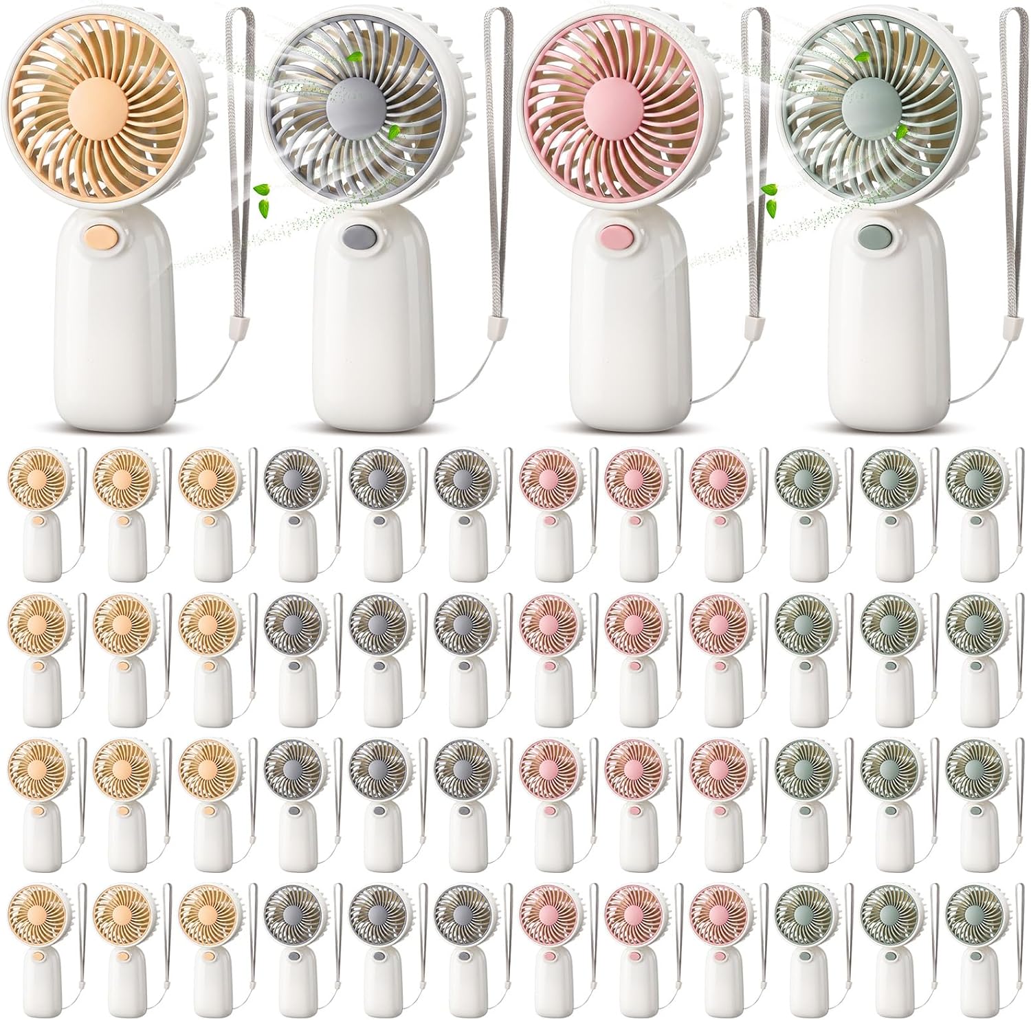 Amazon.com: EBOOT 48 Pack Mini Portable Fans Bulk with Rope Hanging ...