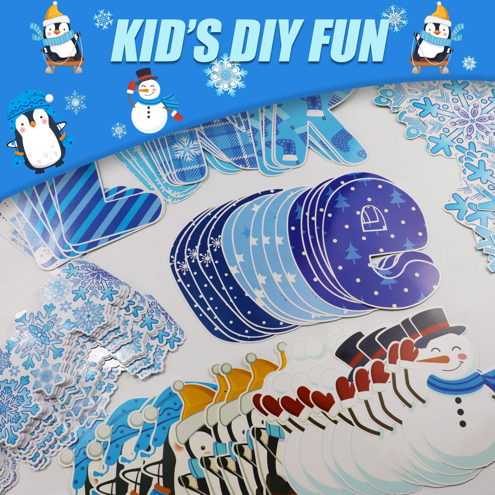Snapklik.com : Hello Winter Snowflake Cutouts Bulletin Board Set ...
