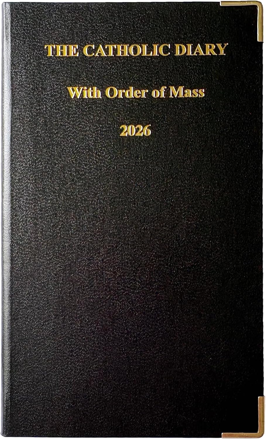 2026 Slimline Catholic Diary with Order of Mass with Gold corners and ...