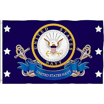 Amazon.com : Online Stores US Navy Retired Superknit Polyester Flag, 3 ...