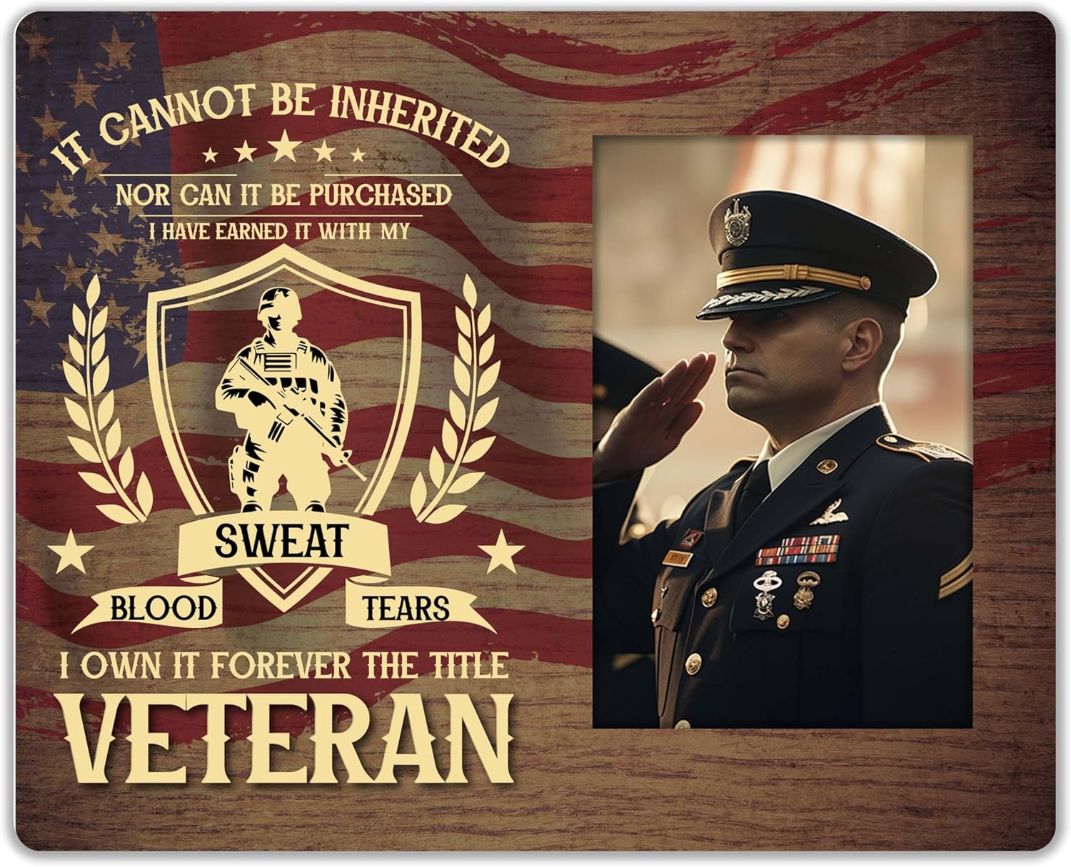 Amazon.com - ZYQFN The Title Veteran I Own it forever, Picture Frame ...
