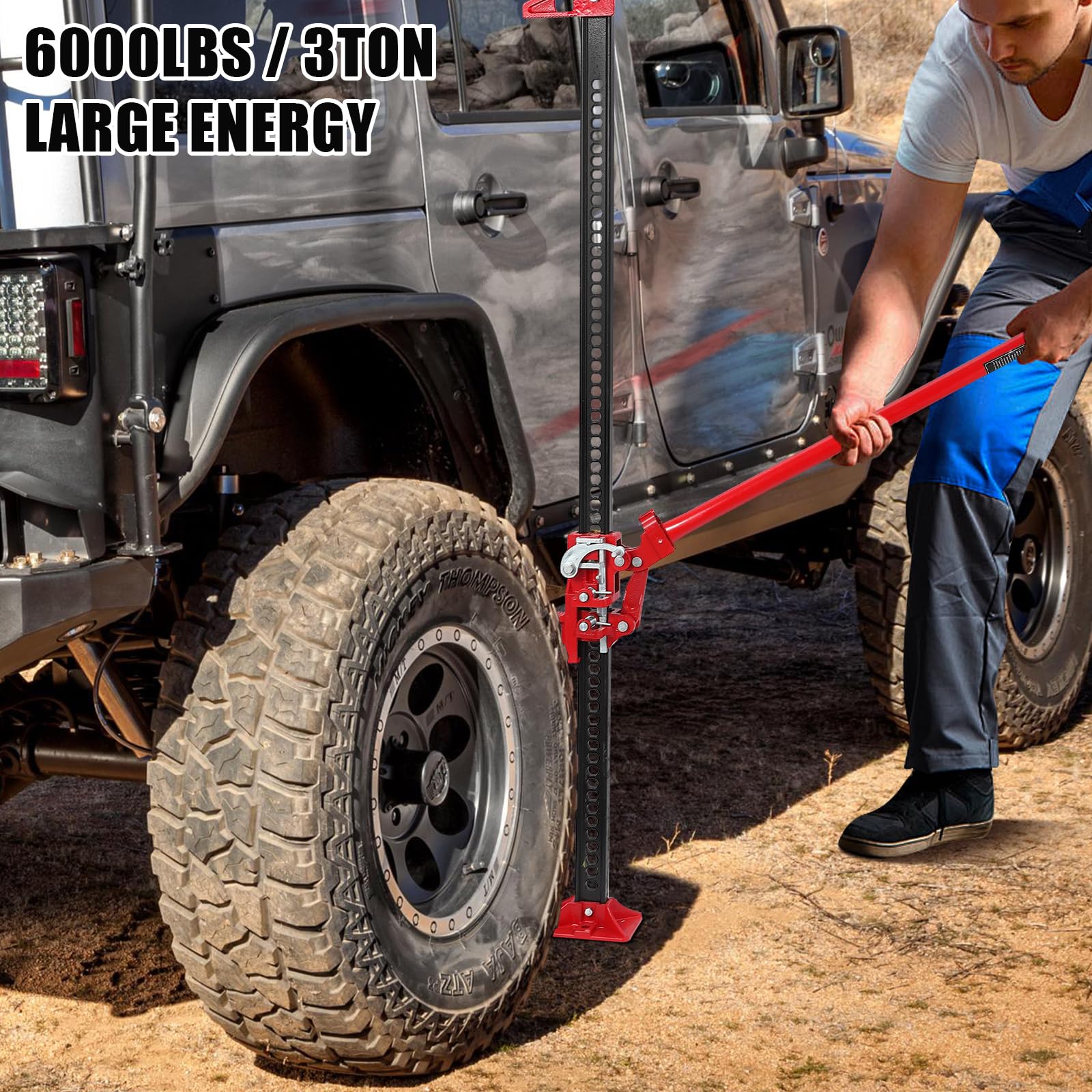 Snapklik.com : 60 High Lift Farm Jack, 3 Ton