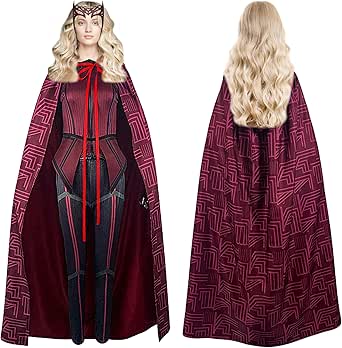 Amazon.com: WEFONLLICOS Scarlet Witch Cosplay Costume for Women, 7PCS ...