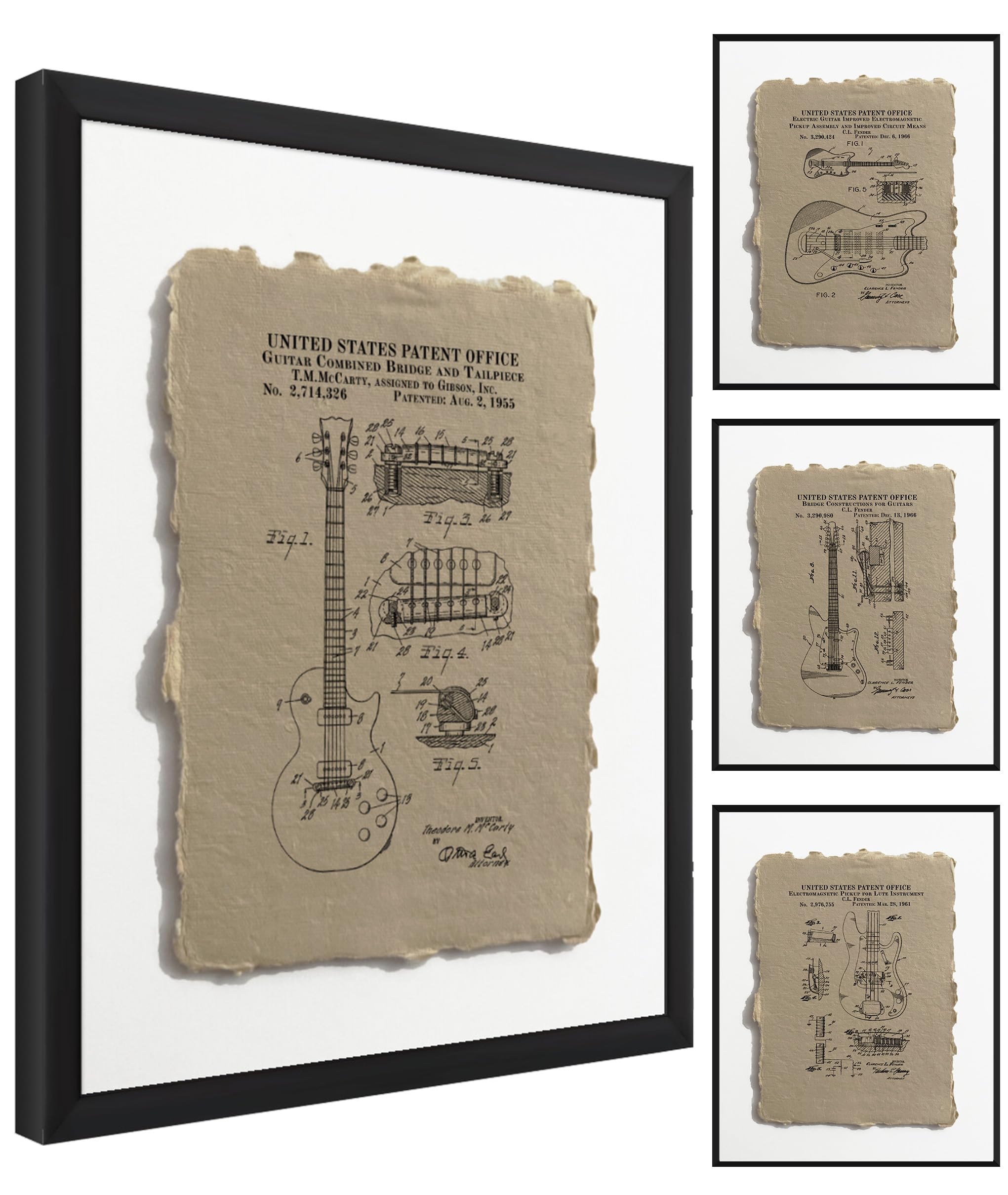 Amazon.com: Chancertons Guitar Wall Art - Guitar Art - Fender Gift ...