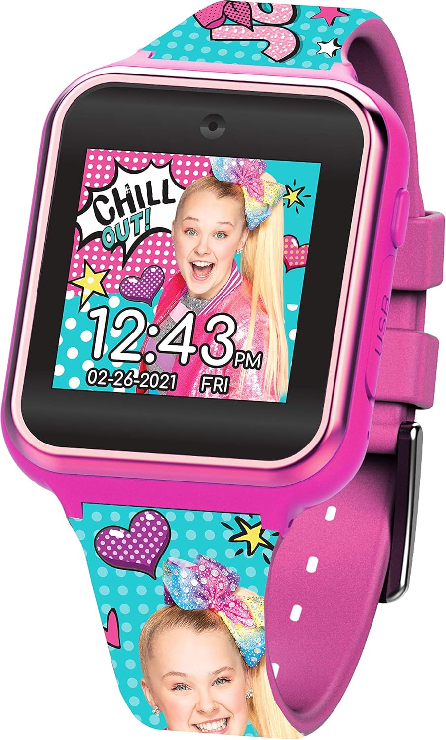 Amazon.com: Accutime JoJo Siwa Kids Smartwatch with 10 Watch Faces ...