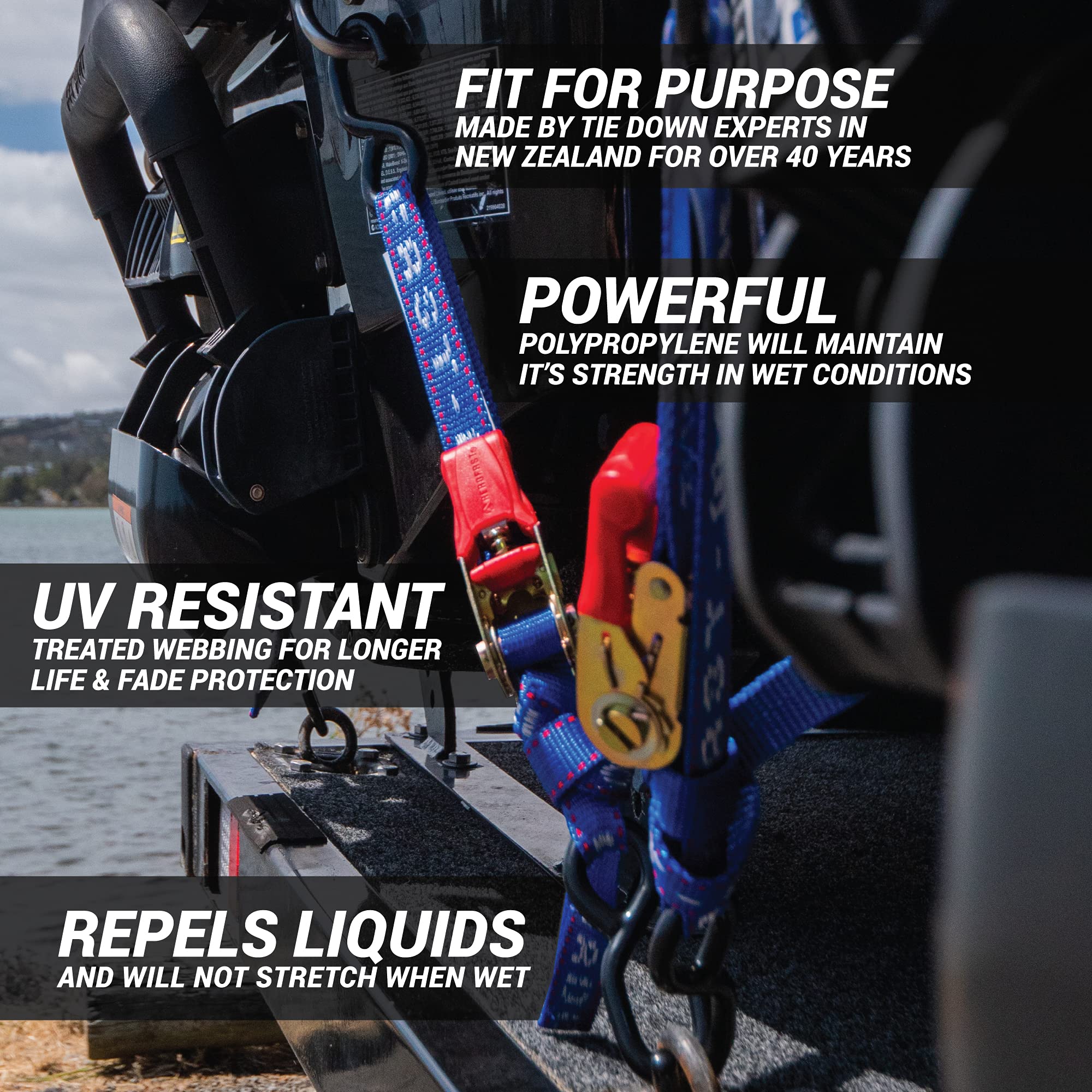 Rear Boat Straps For Trailer Jet Ski Straps For Trailer Jetski Ratchet ...