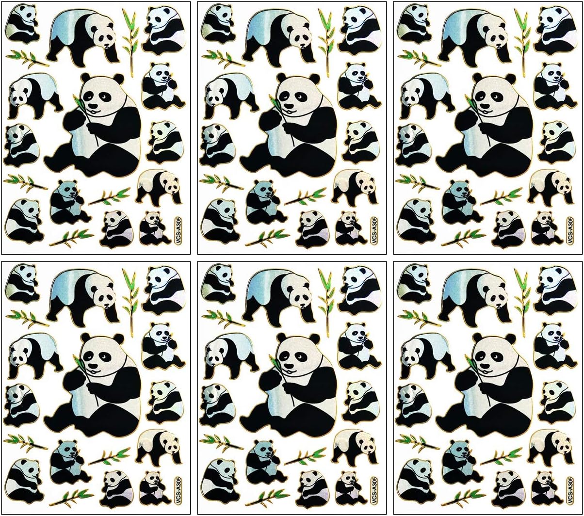 Amazon.com: PARITA Stickers Glitter Cute Panda Fat Animal Chinese ...