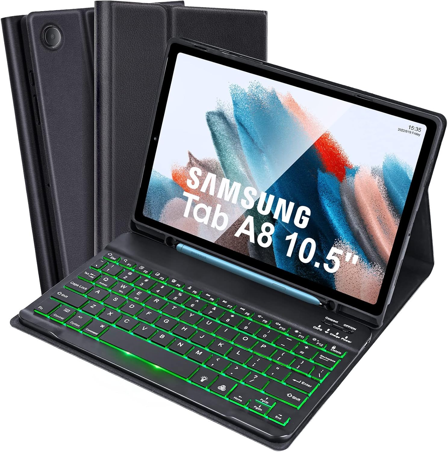 Amazon.com: SOPPY 7 Colors Backlit Keyboard Case for Samsung-Galaxy-Tab ...