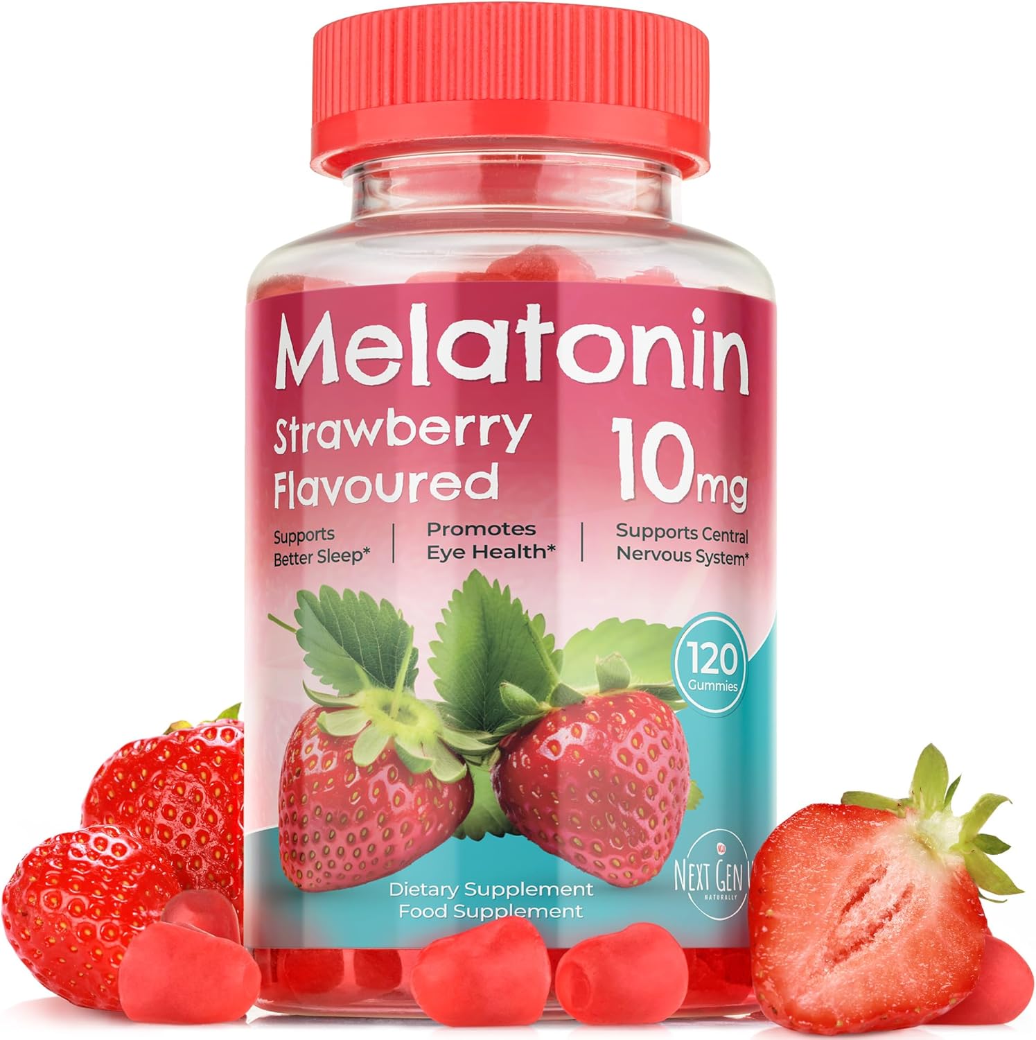 Amazon.com: Melatonin Gummies - 10 mg Dietary Supplement - Strawberry ...