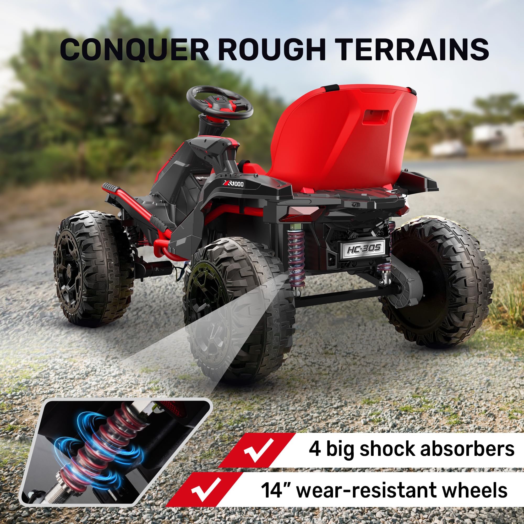 Snapklik.com : 24V 4x4 Ride On Toy For Big Kids, 4x200W Motors, 5MPH ...