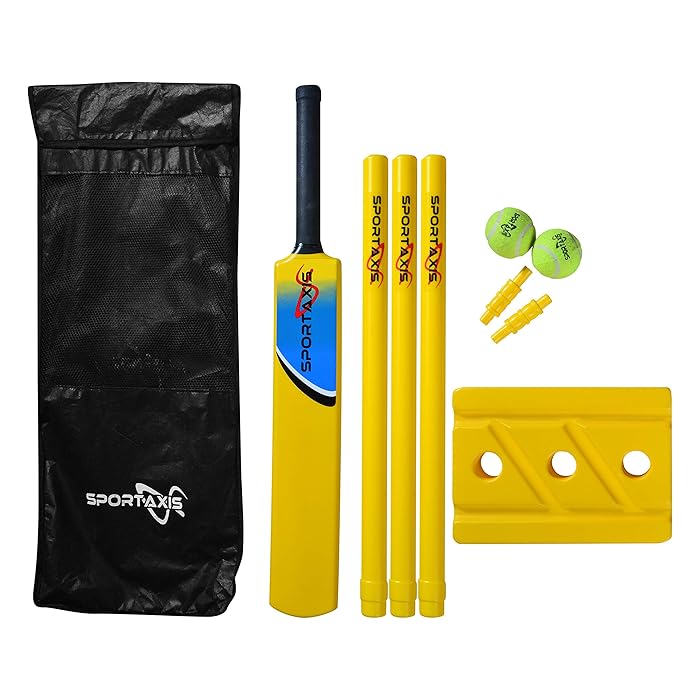 Buy SPORTAXIS Premium Backyard Cricket Set- Beach Cricket- Bat, Balls ...