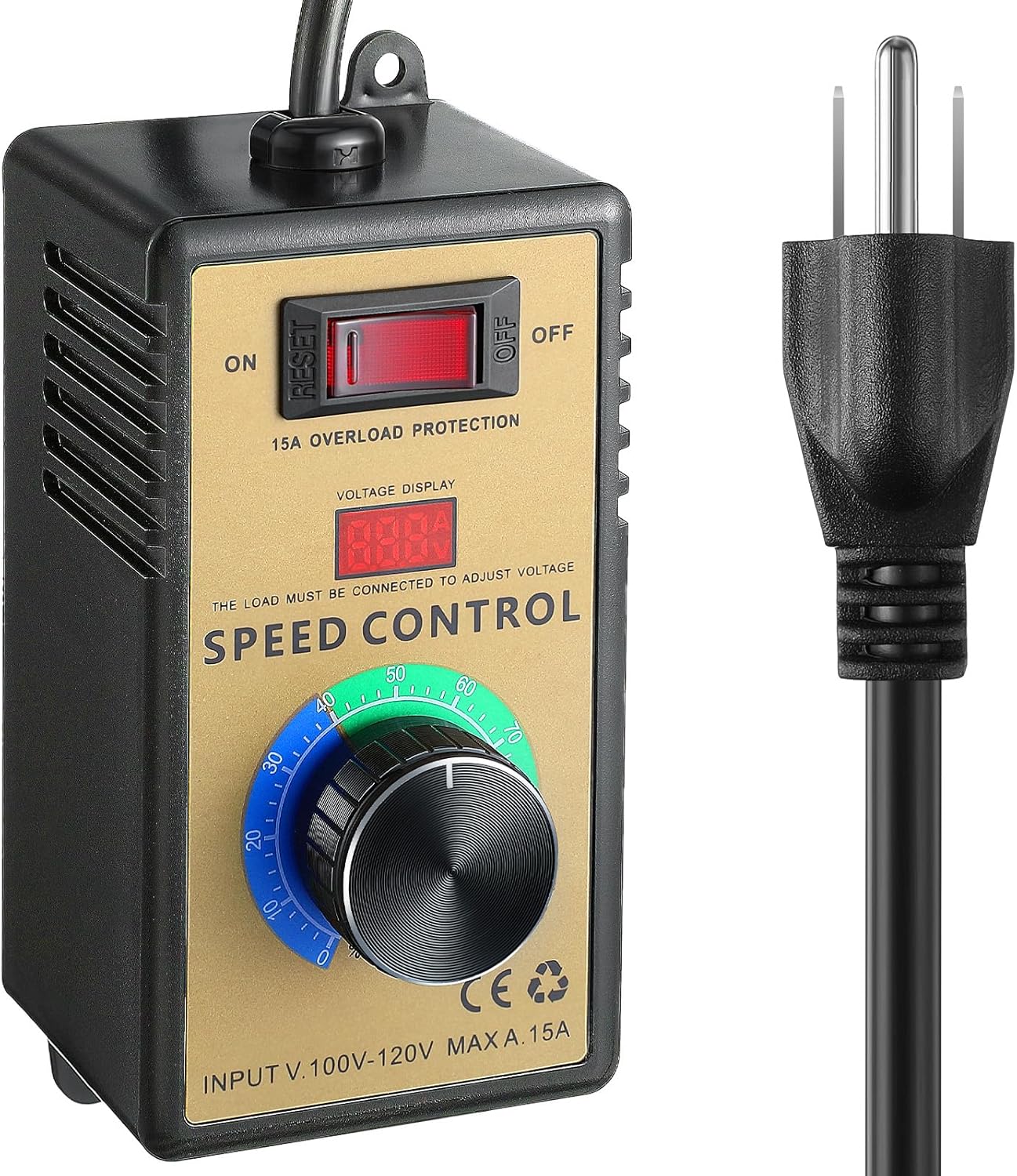 Dreyoo AC Motor Speed Controller with LED Display, 120V 15A Variable ...