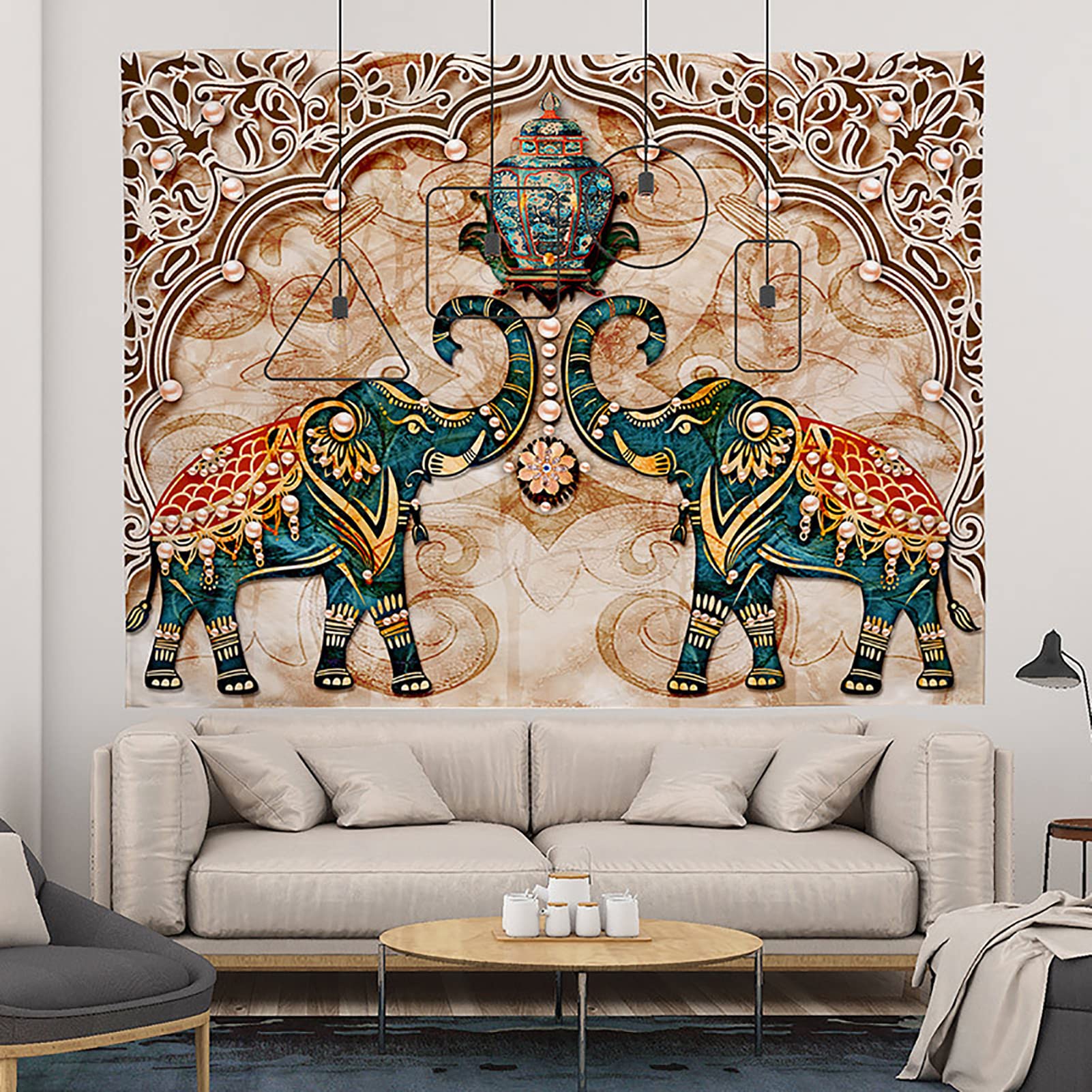 Indian Art Patterns Elephants