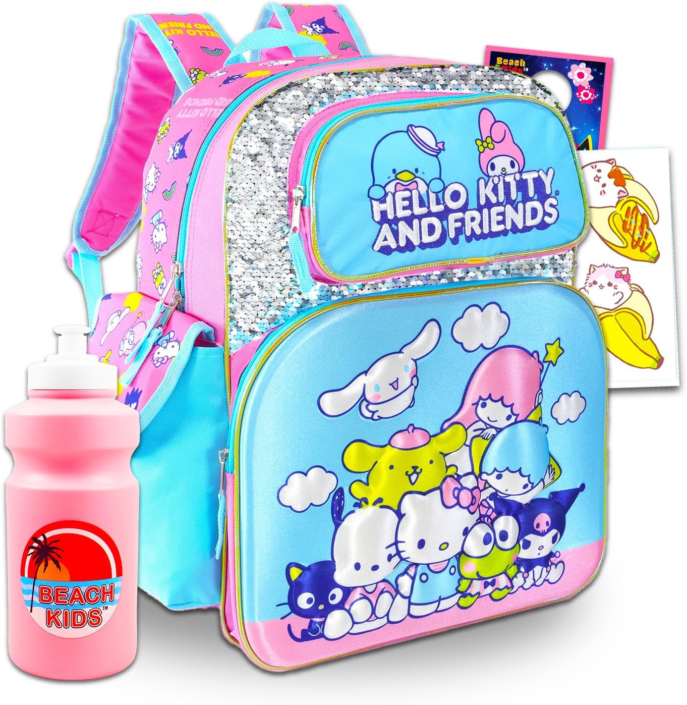 Amazon.com | Sanrio Backpack Featuring Cinnamoroll, Keroppi, Little ...