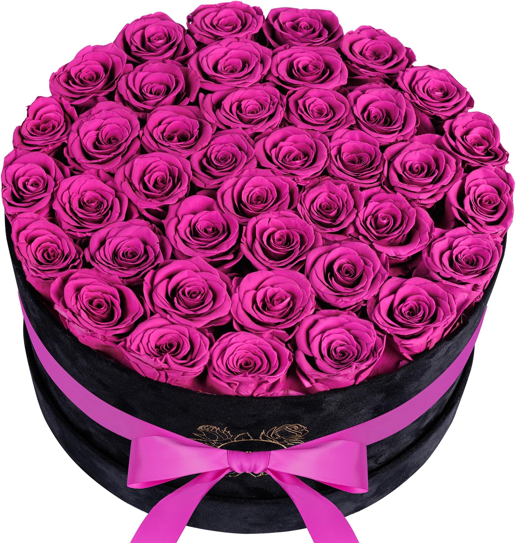 Amazon.com: UFOREVER ROSES Luxury Preserved Roses in Suede Box - Flower ...