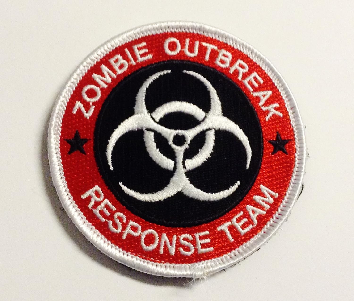 Amazon.com: Red and Black Tactical Morale Patch Velco Backed Zombie ...