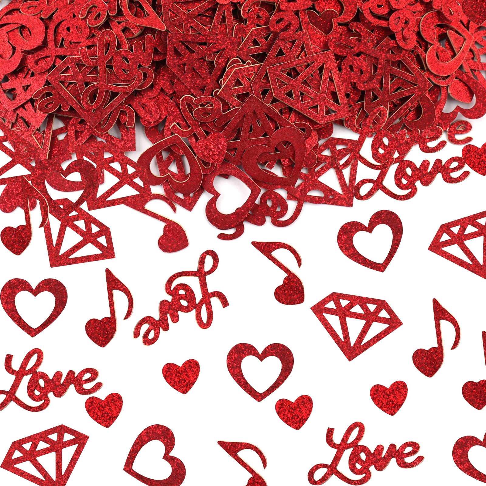 Amazon.com: Hying 200 Pieces Valentine's Day Confetti Decorations for ...