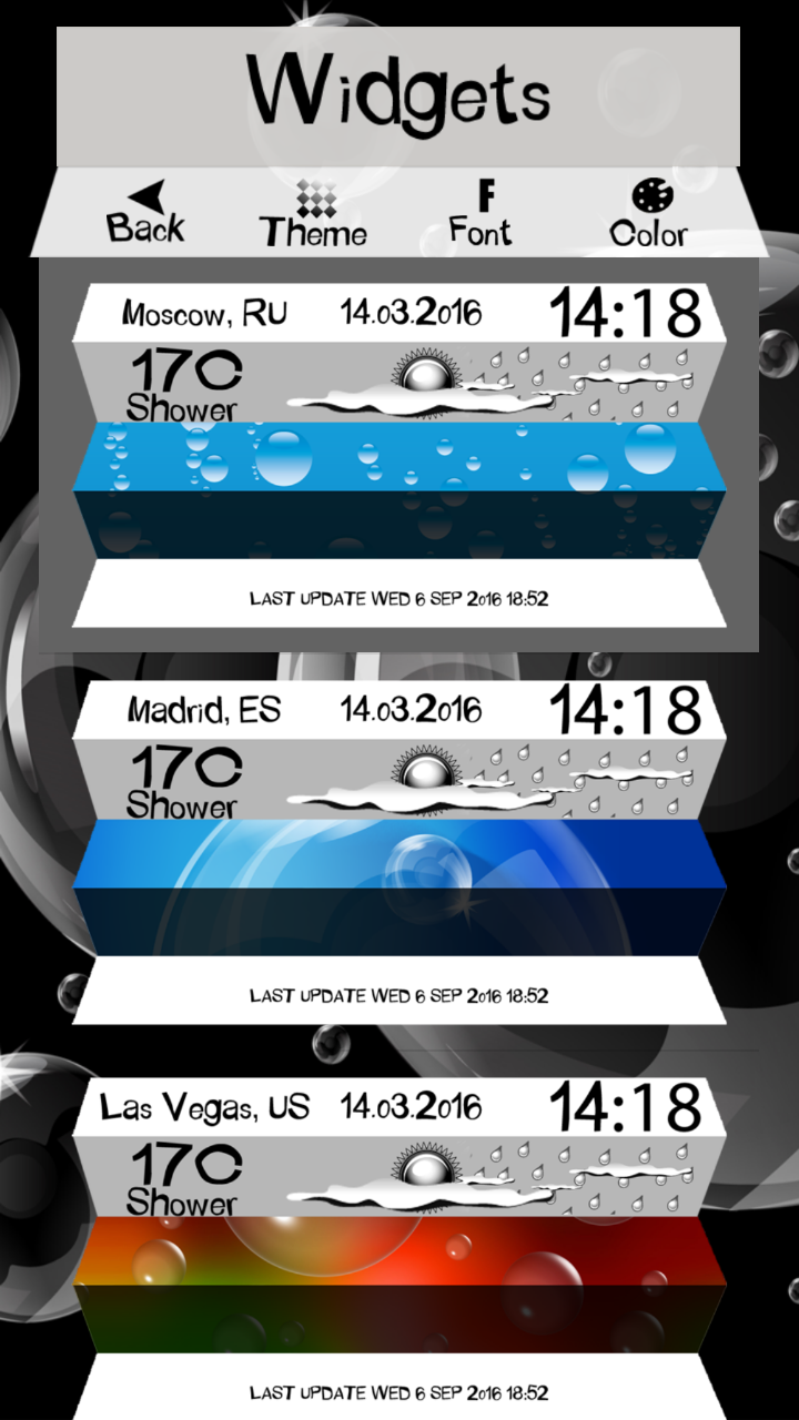 Clock Weather Widget Bubbles - App on Amazon Appstore