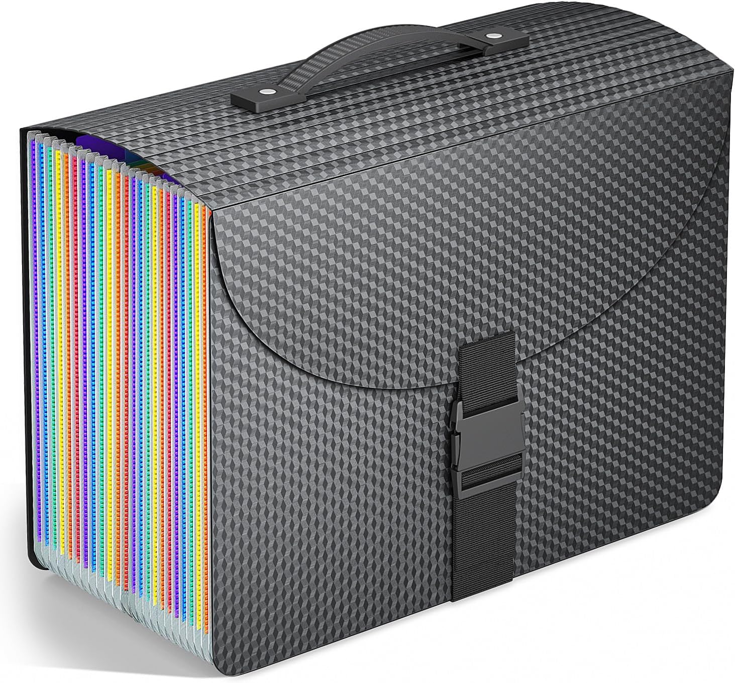 Vanulee 25 Pockets File Organiser Box File Folder,Document Organiser ...