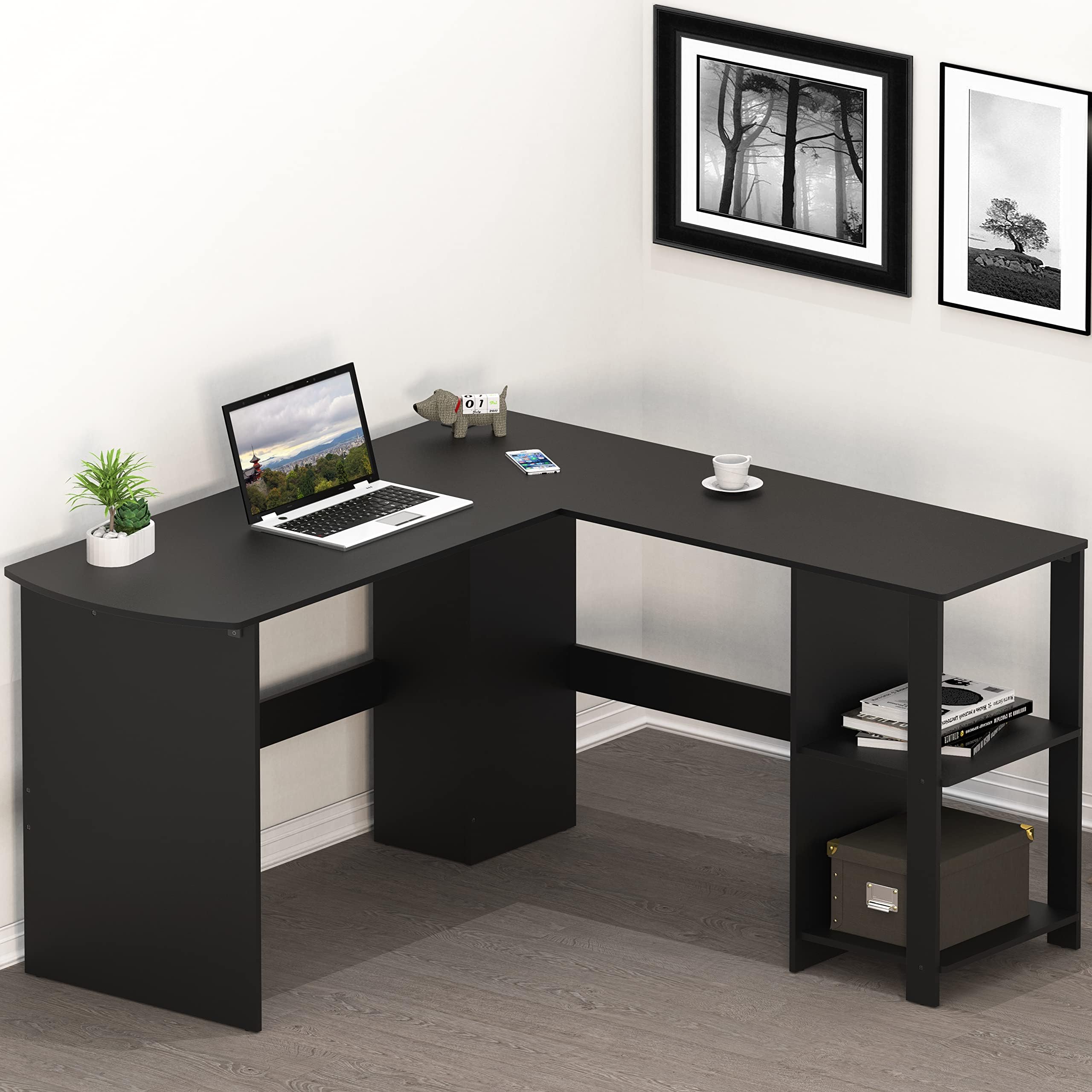 Amazon.com: SHW L-Shaped Home Office Wood Corner Desk : Home & Kitchen