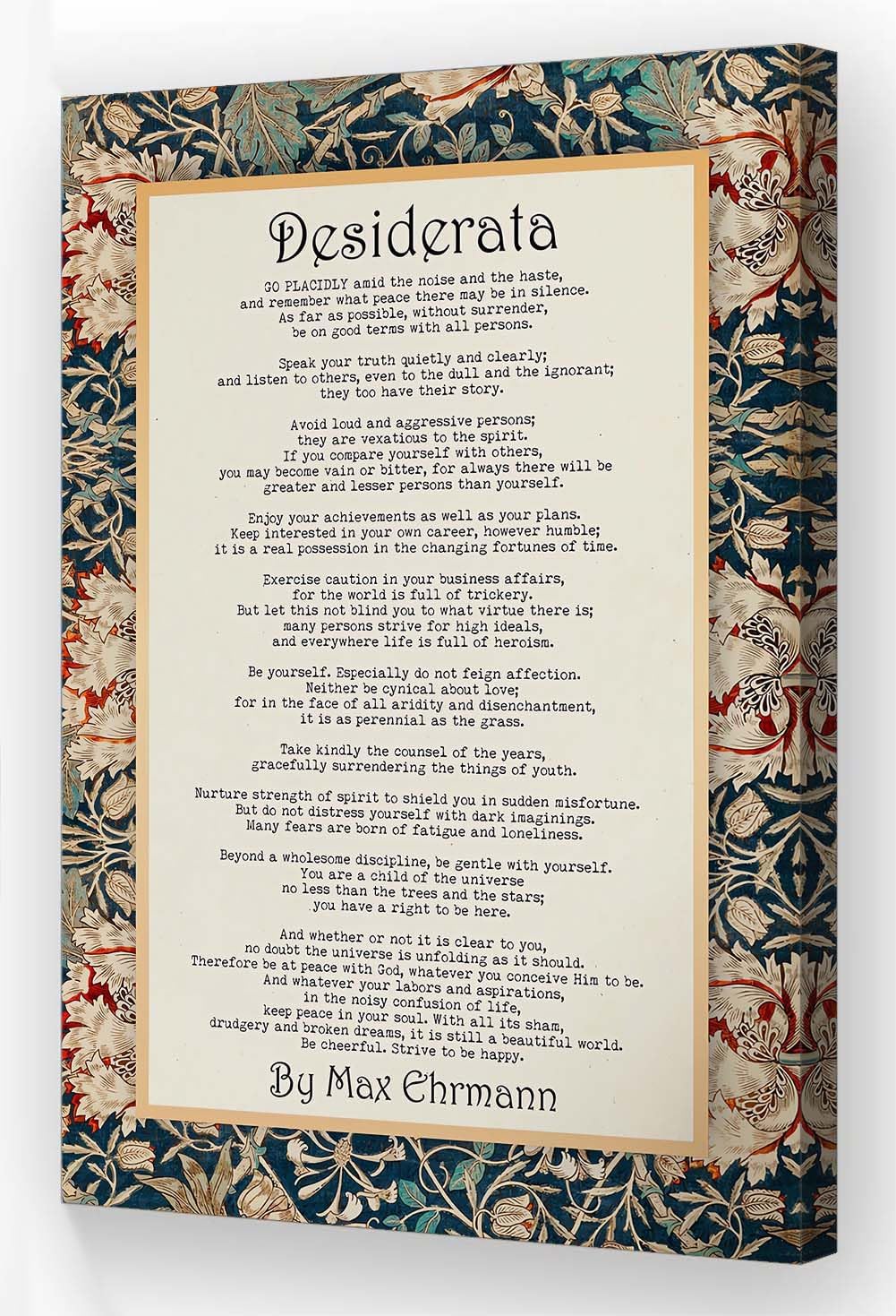Amazon.com: Jelyfisg Desiderata Poem Wall Art Poetry Poster Vintage ...