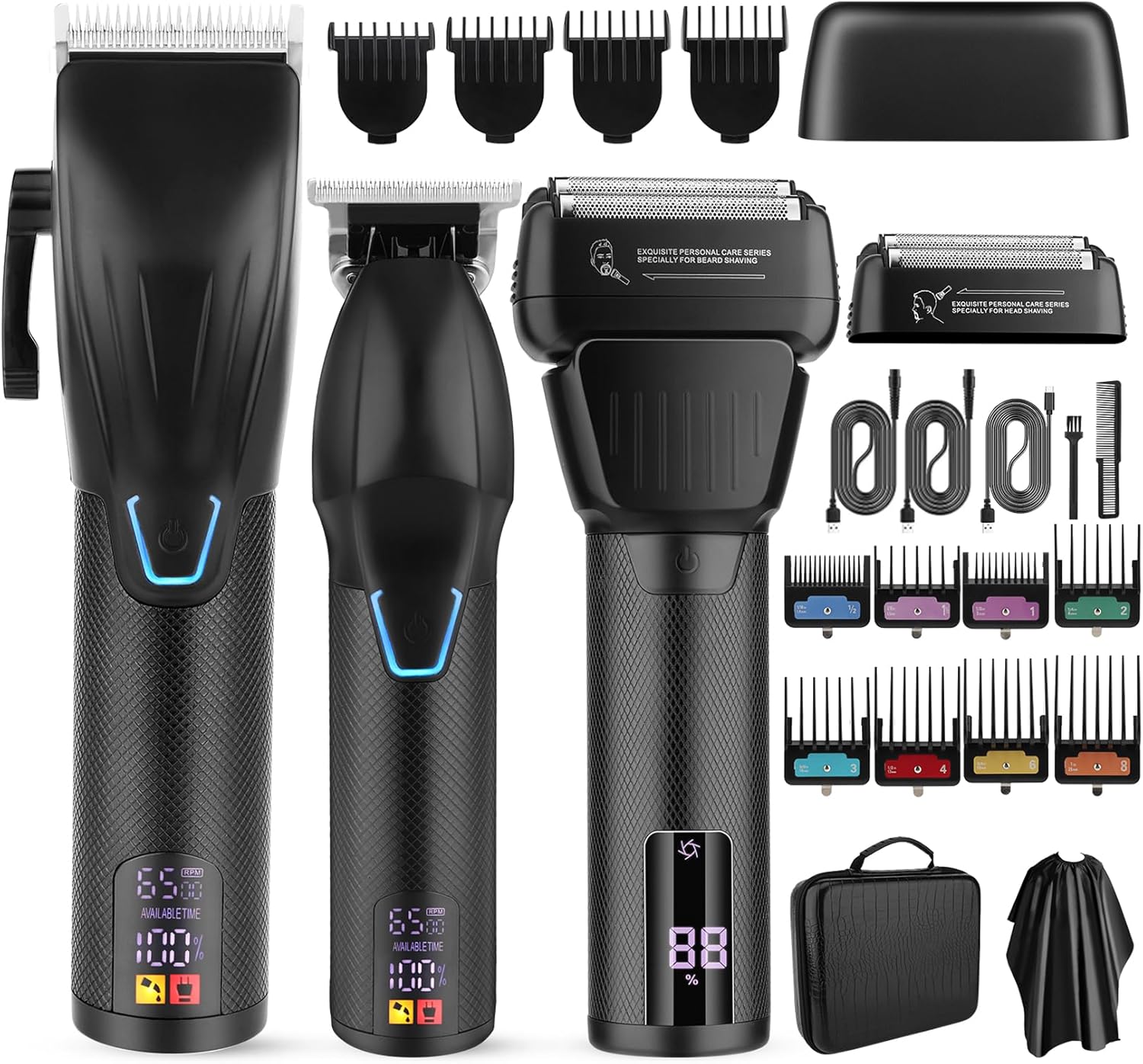 Professional Hair Clippers for Men Cordless Beard Trimmer Electric ...