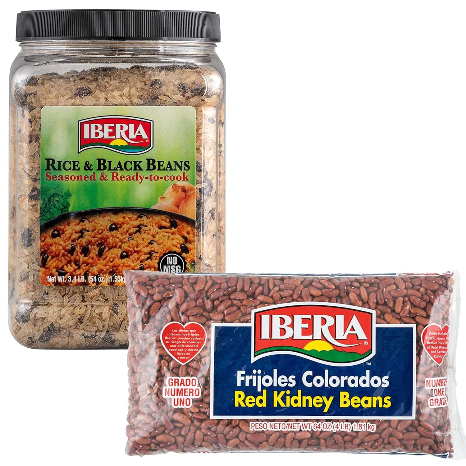 Amazon.com: Iberia Red Kidney Beans, 4lb. + Iberia Rice & Black Beans ...