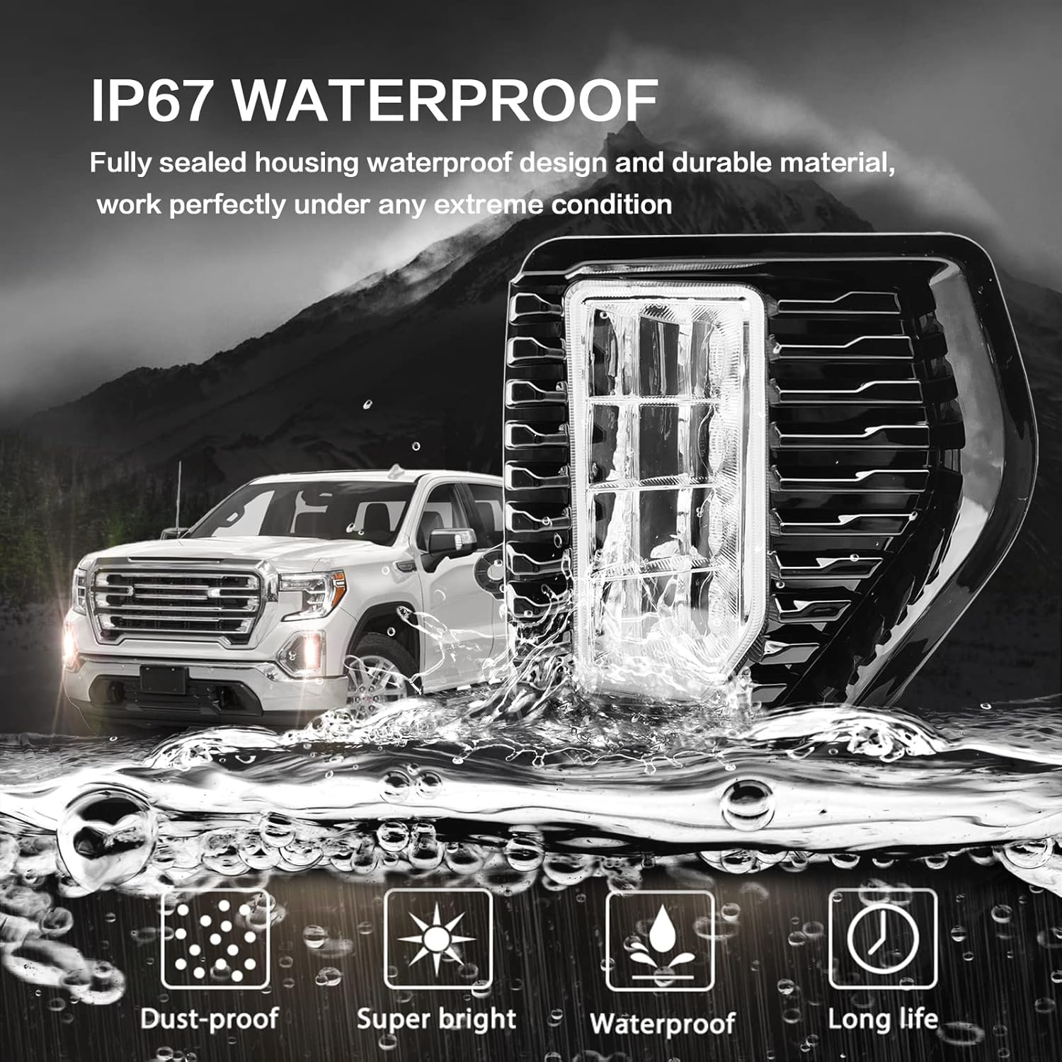 Luz antiniebla LED para parachoques delantero para GMC Sierra 1500 2019 ...