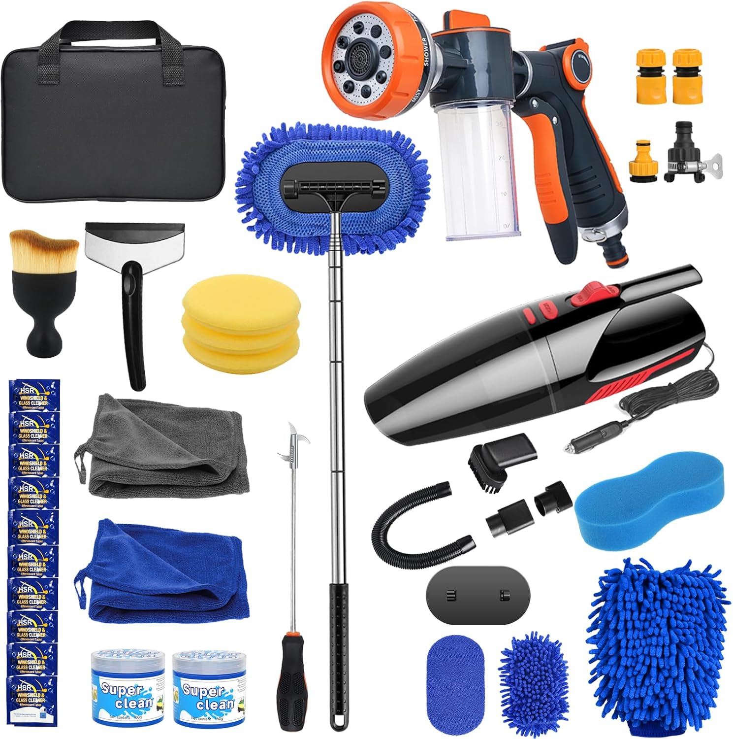 Amazon.com: FFFauto Car Cleaning Supplies Cleaning Kit with Pressure ...