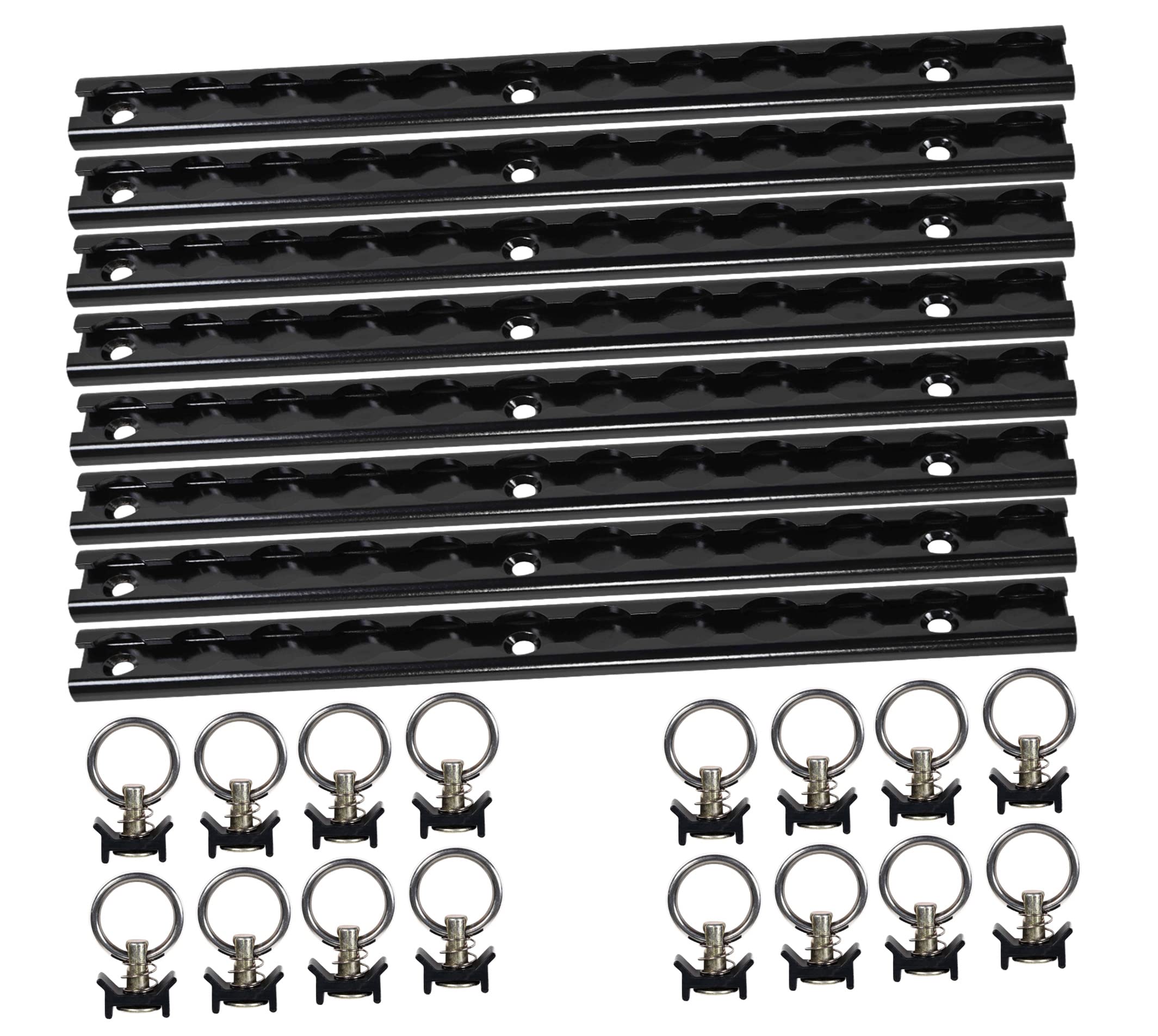 Amazon.com: Mytee Products 8 Pcs of 12 inch Black L Track Rail & 16 Pcs ...